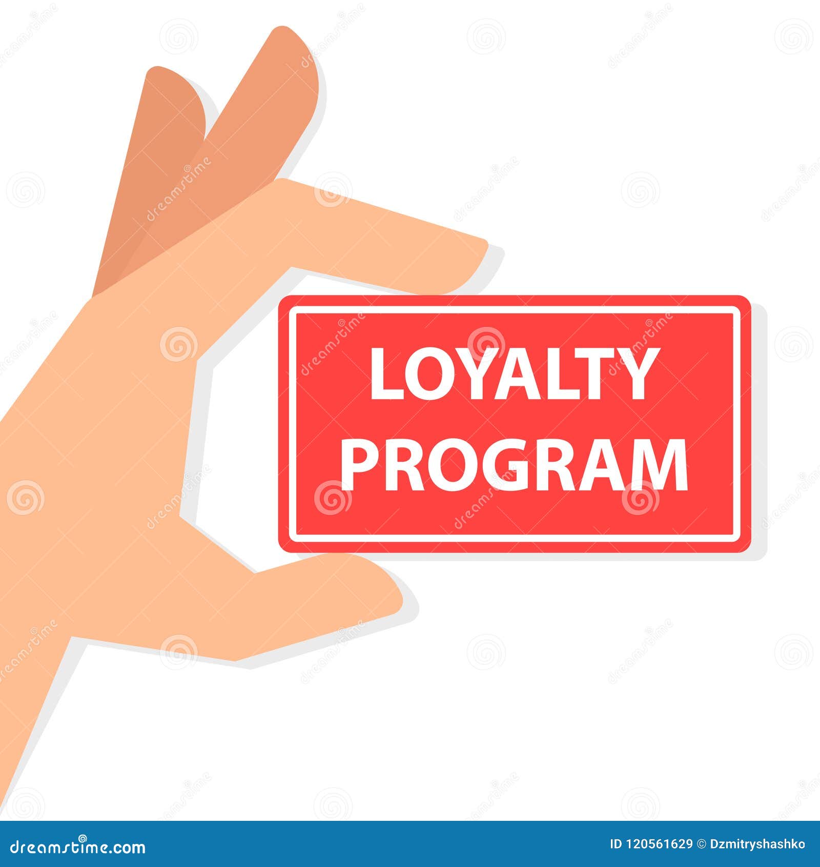 Hand Holding Loyalty Program Card Stock Vector - Illustration of ...