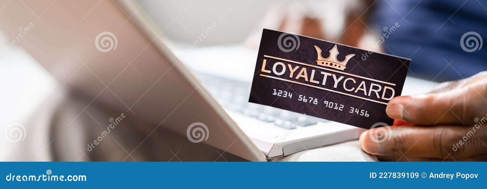Hand Holding Loyalty Rewards Bonus Card Stock Image - Image of booking ...