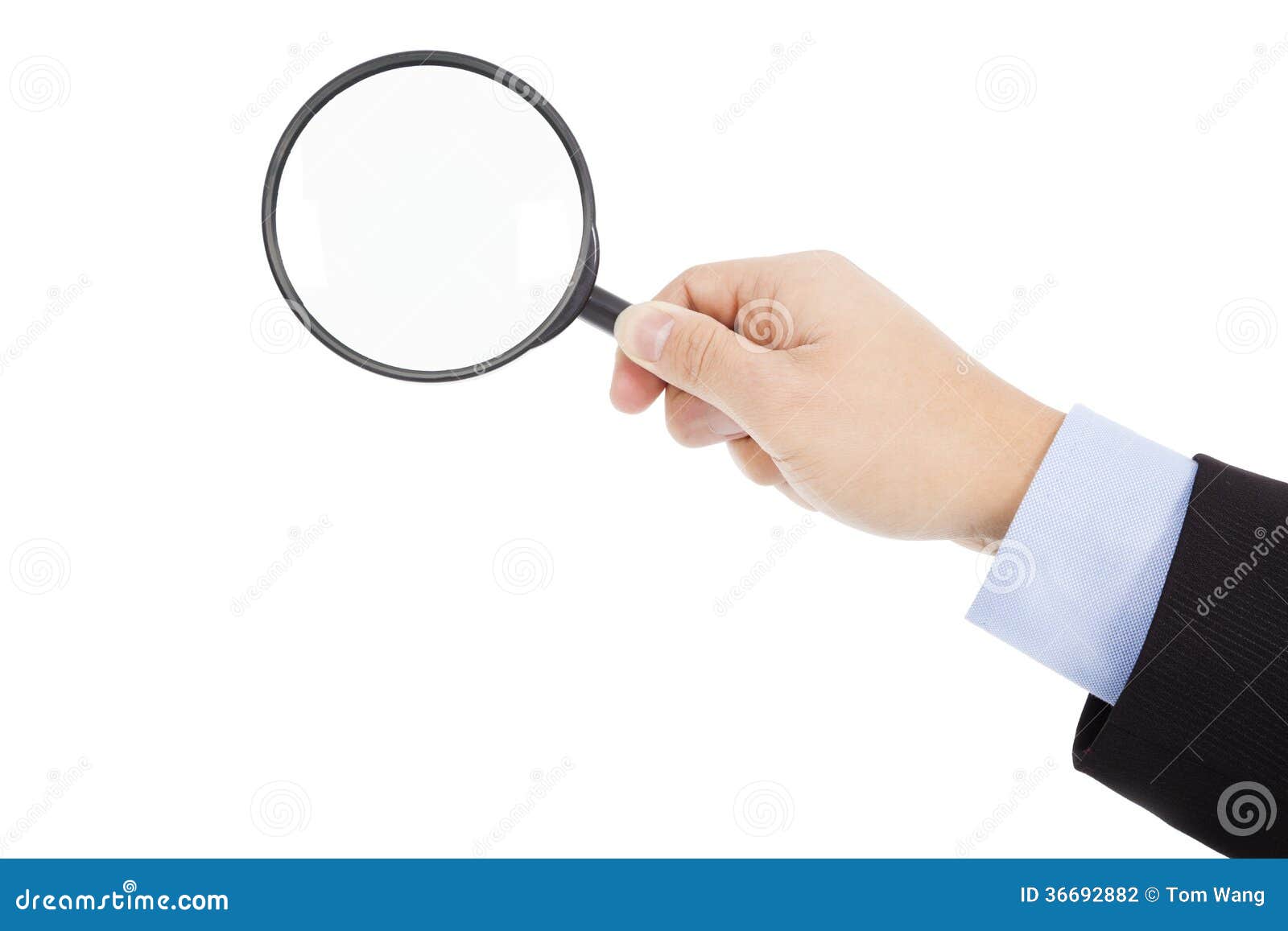 Hand Holding Magnifier Glass Stock Photo - Image of research ...