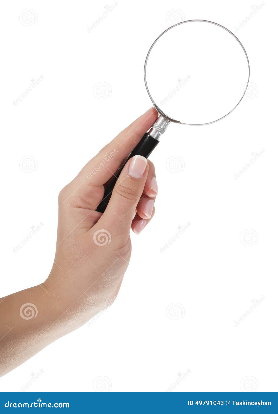 Hand Holding Magnifying Glass Stock Image - Image of instrument, hand ...