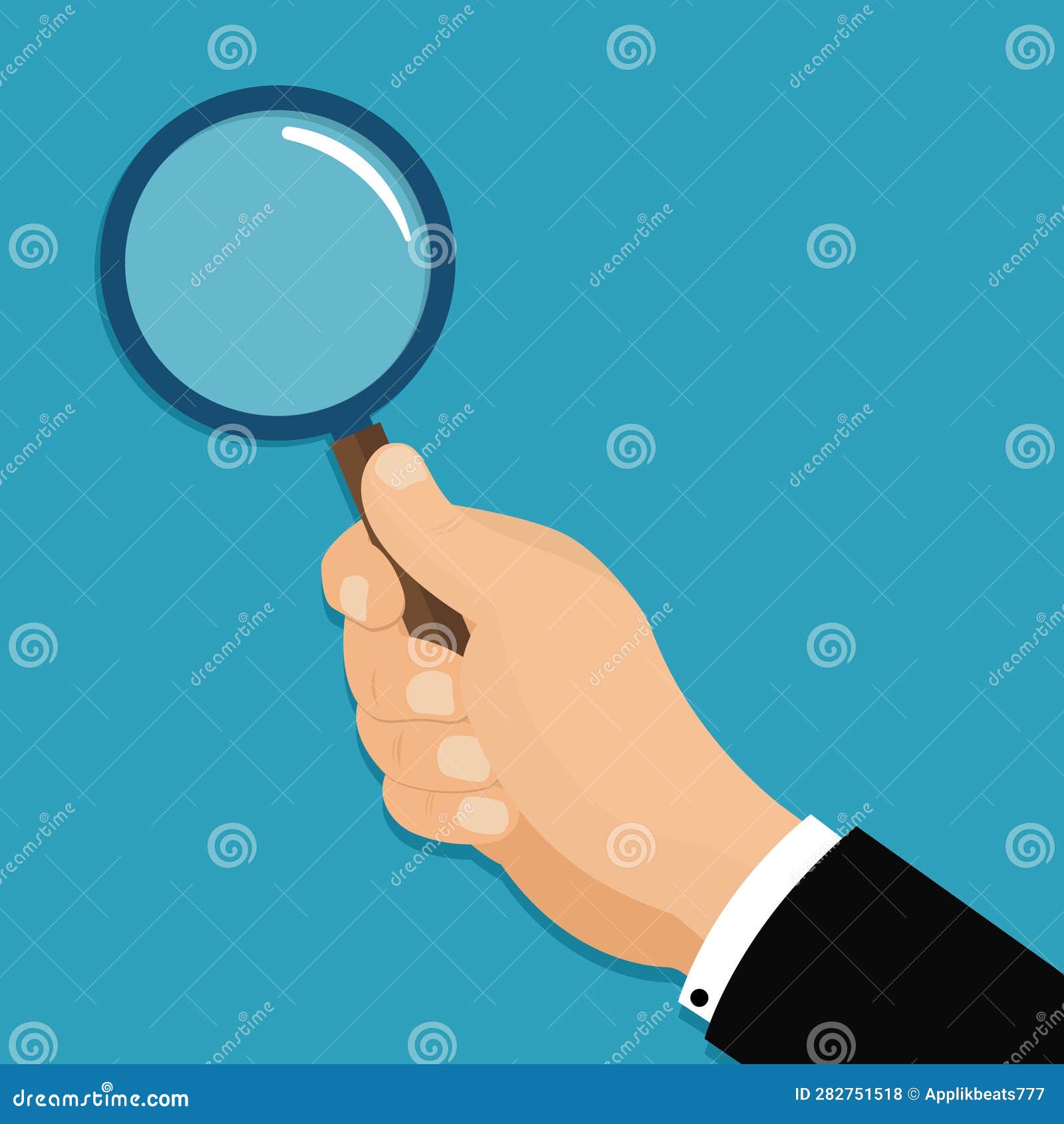 Hand Holding a Magnifying Glass. Stock Vector Stock Vector ...