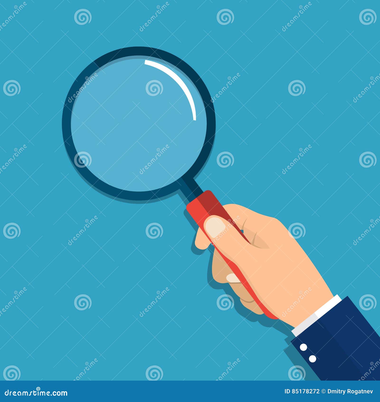 Hand Holding a Magnifying Glass Stock Vector - Illustration of ...