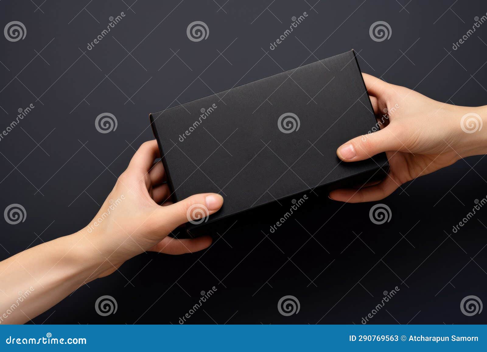 A Hand Holding a Mailing Box Mockup Delivery Service Concept Photo ...