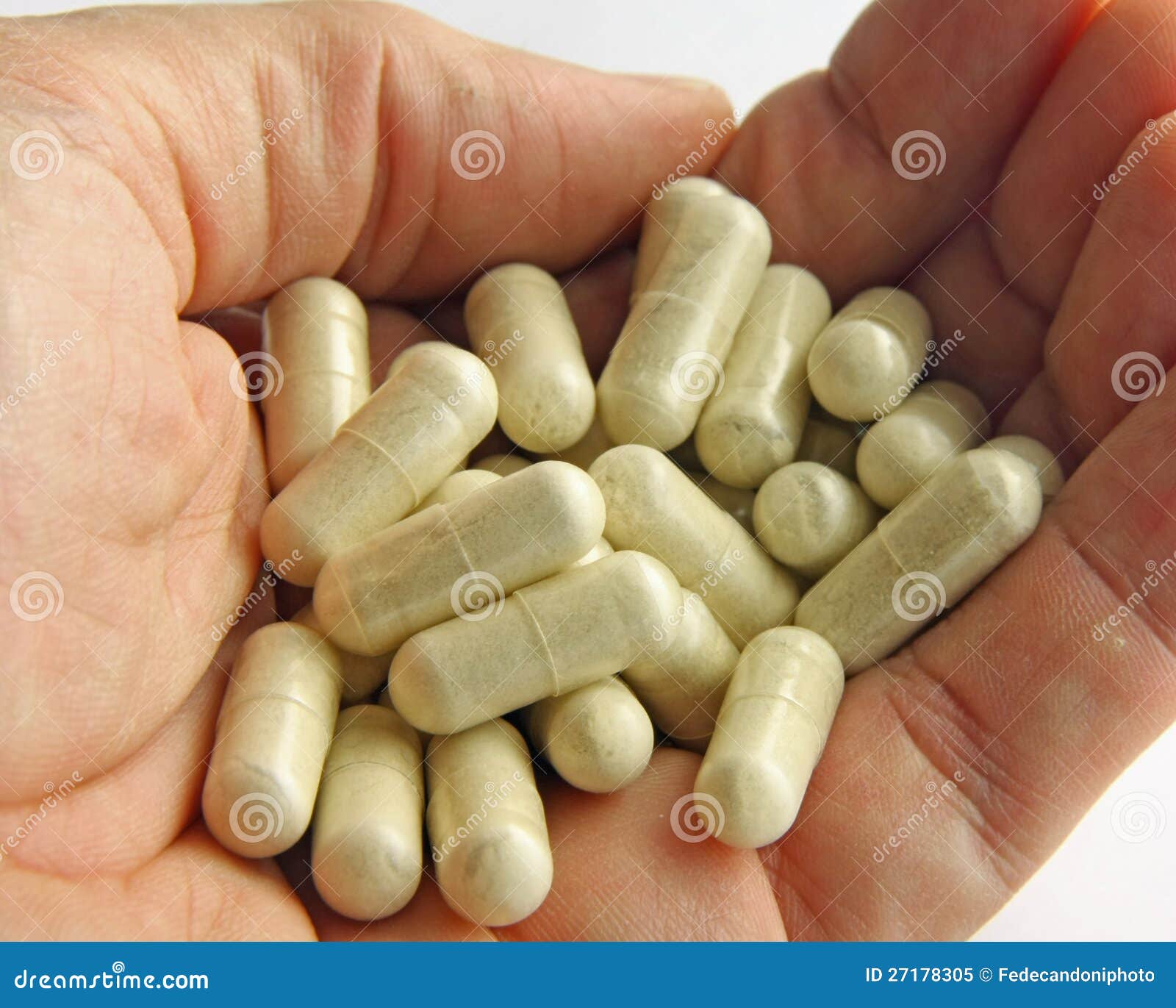 Hand Holding Many Medicinal Tablets Stock Image - Image of hand ...