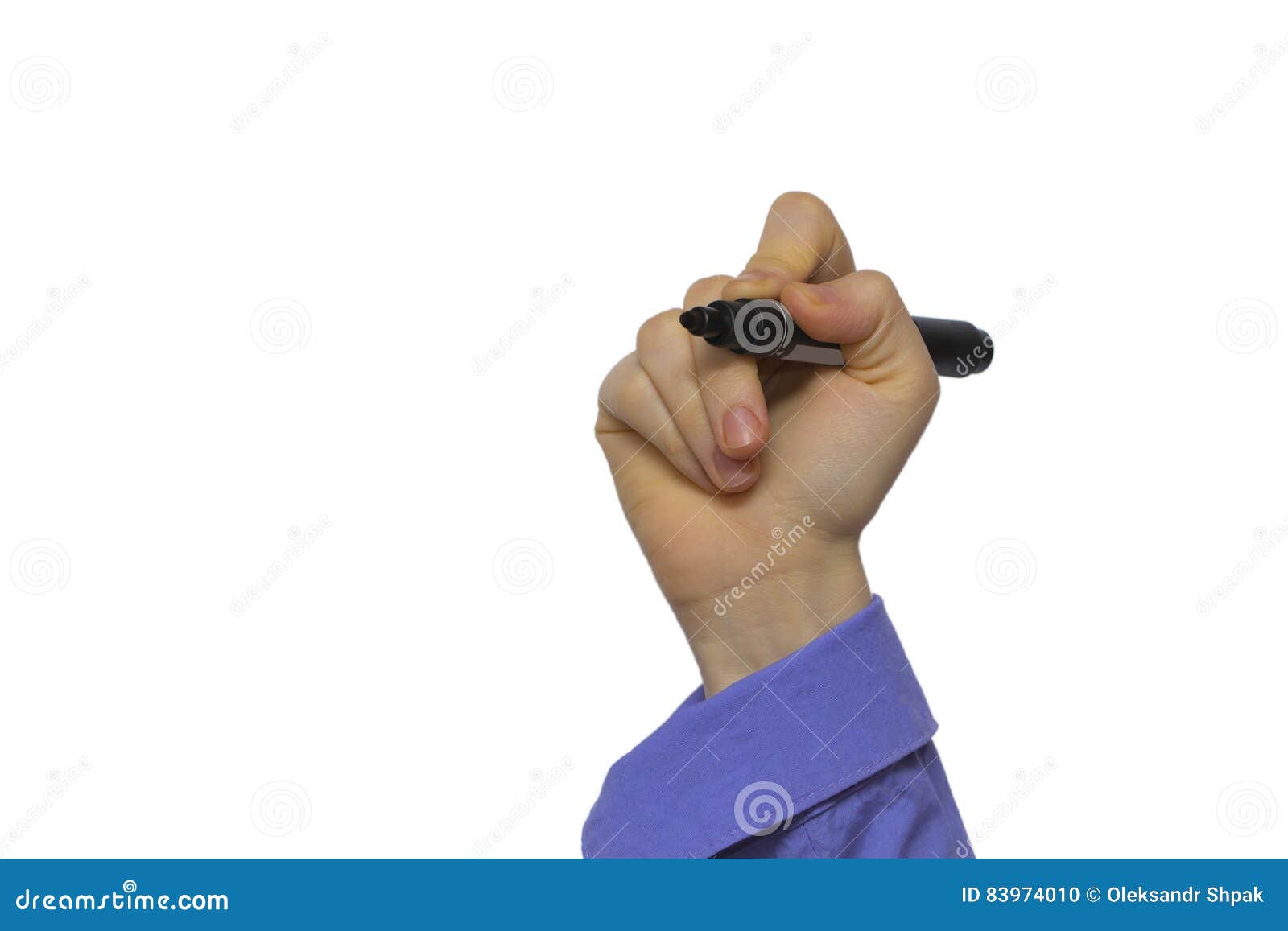 Hand Holding Marker Isolated on White Stock Photo - Image of concept ...