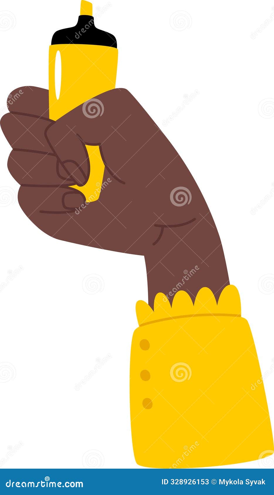 Hand Holding Marker stock vector. Illustration of isolated - 328926153