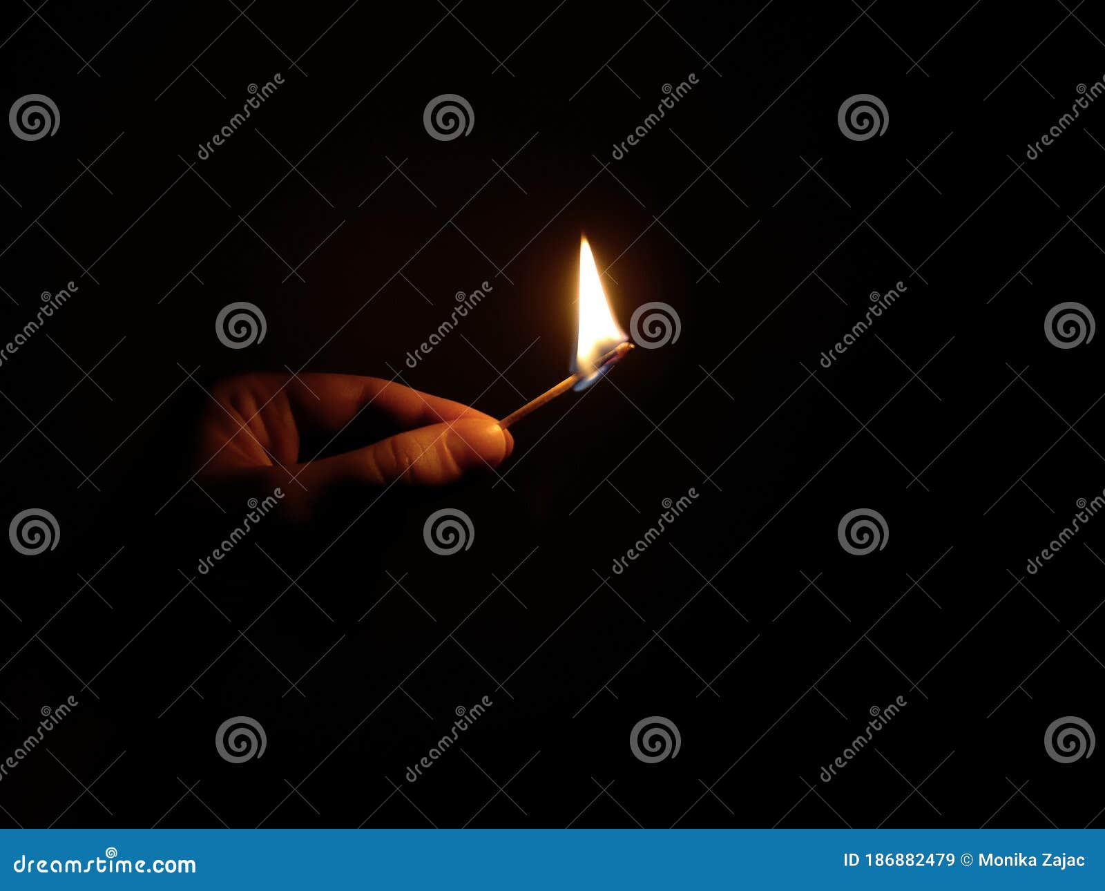 A Hand Holding a Match on Fire Stock Image - Image of fingers ...