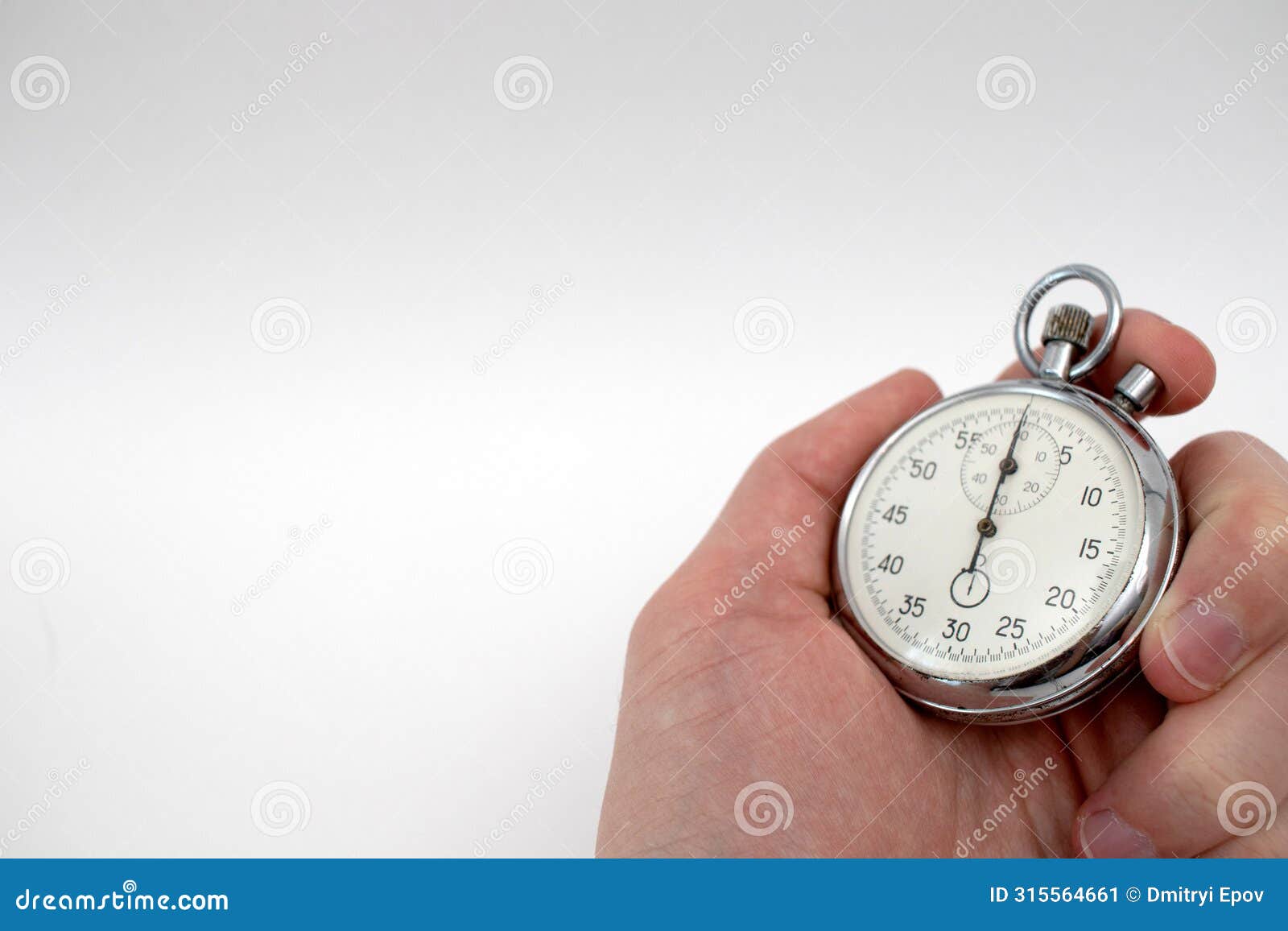 Hand Holding a Mechanical Stopwatch Timer Stock Image - Image of timing ...