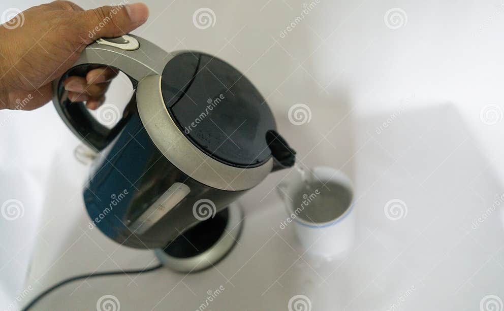 Basic Electric Kettle for Water and Coffee Heater Stock Image - Image ...