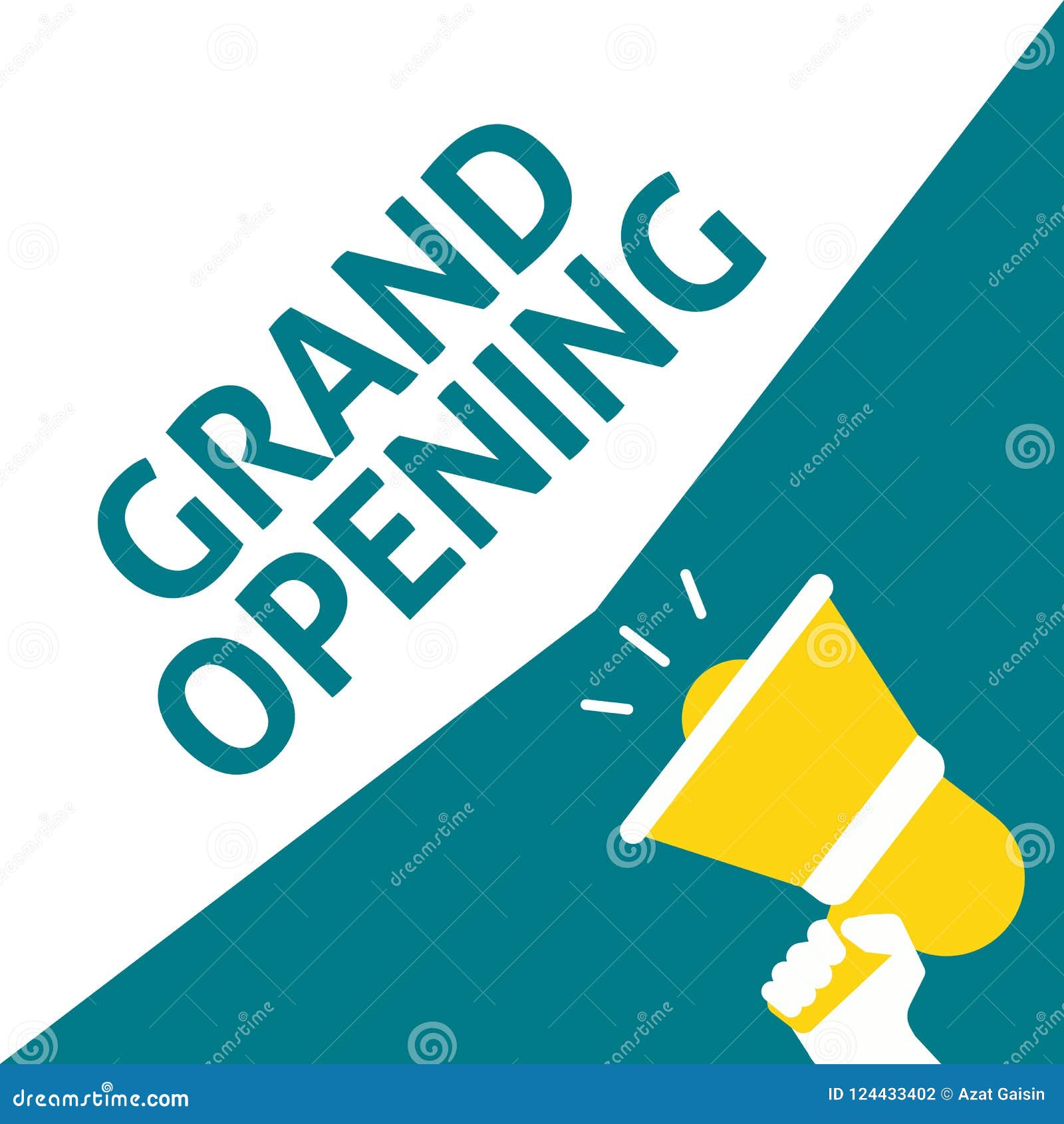 Hand Holding Megaphone with GRAND OPENING Announcement Stock Vector ... Hand Holding Megaphone with GRAND OPENING Announcement Stock Vector ...