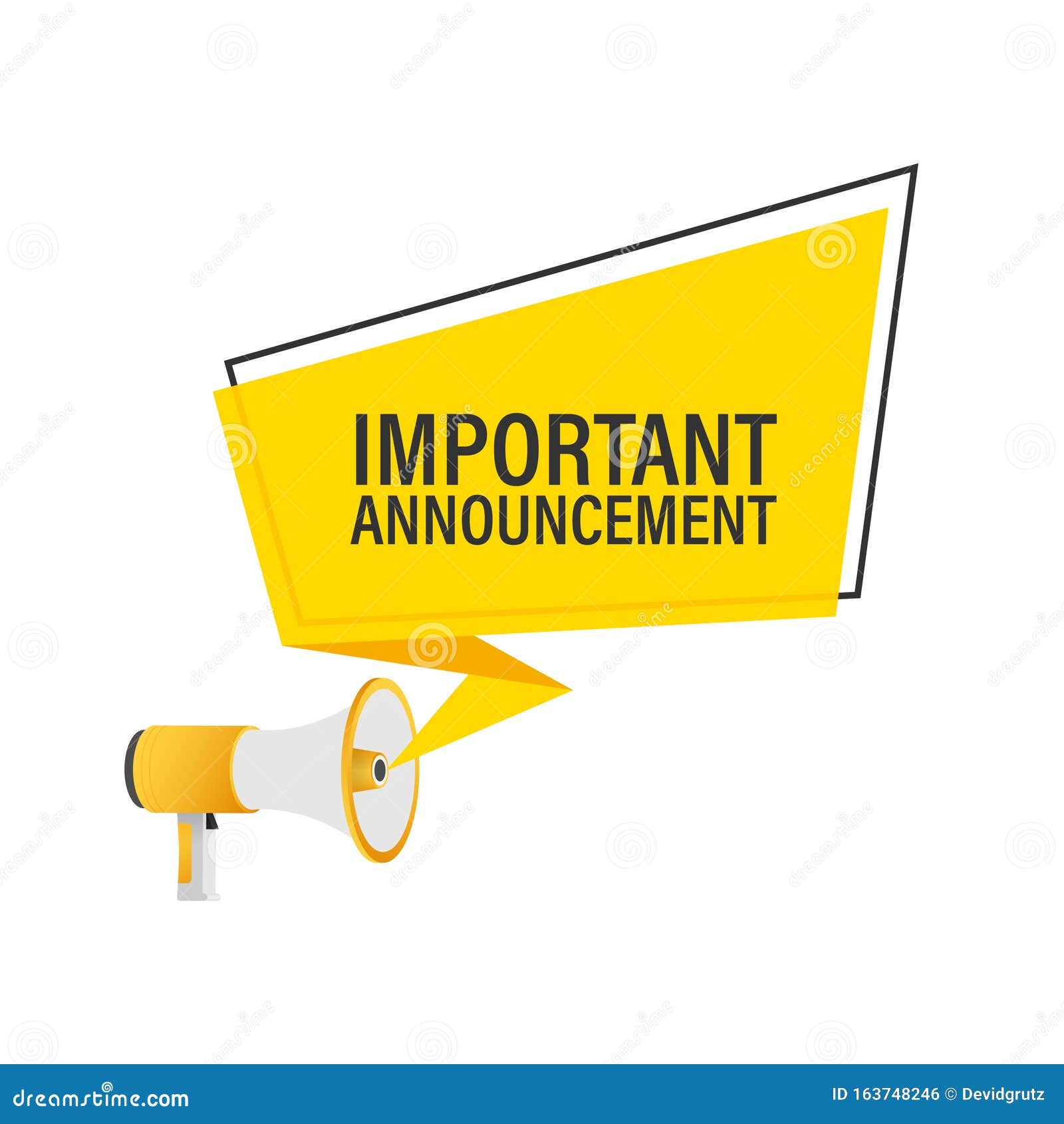 Hand Holding Megaphone - Important Announcement. Vector Stock ... Hand Holding Megaphone - Important Announcement. Vector Stock ...
