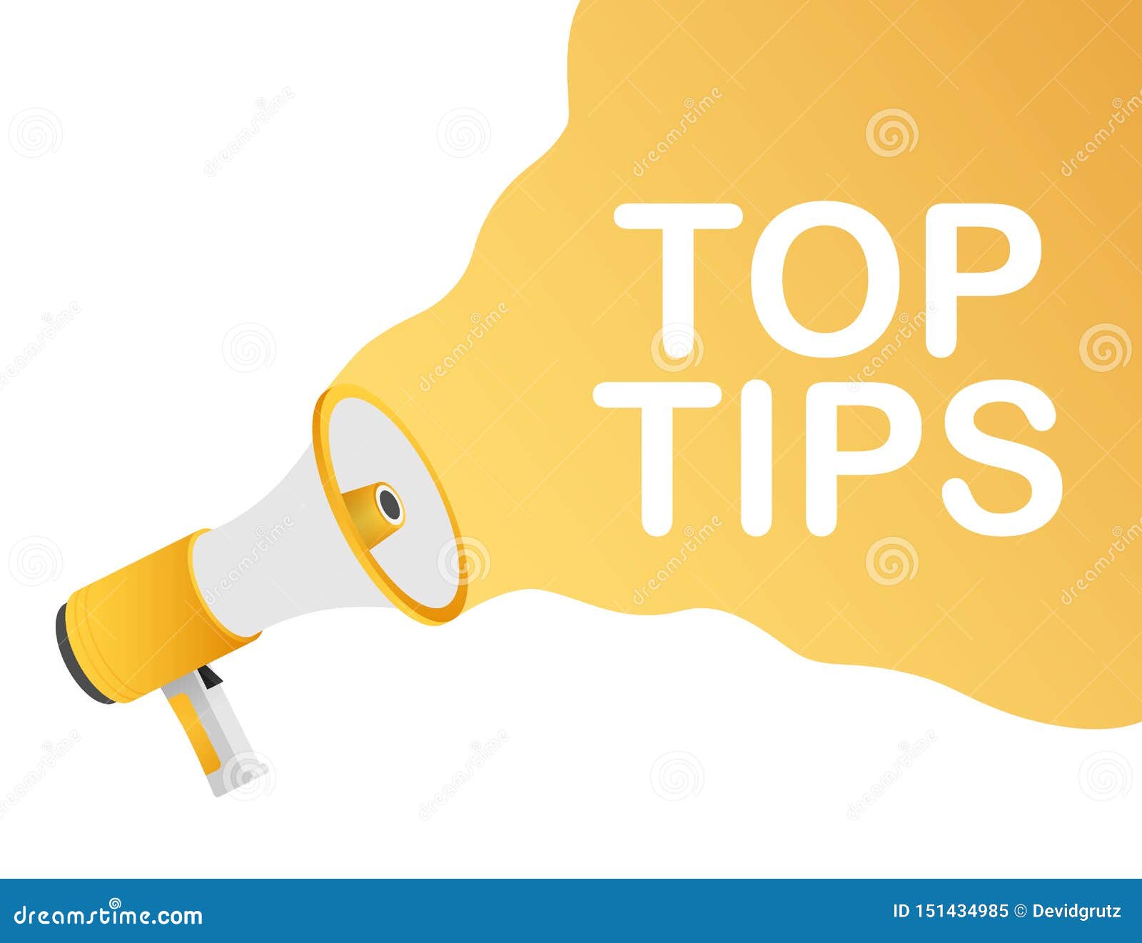 Hand Holding Megaphone - Top Tips. Vector Stock Illustration Stock ...