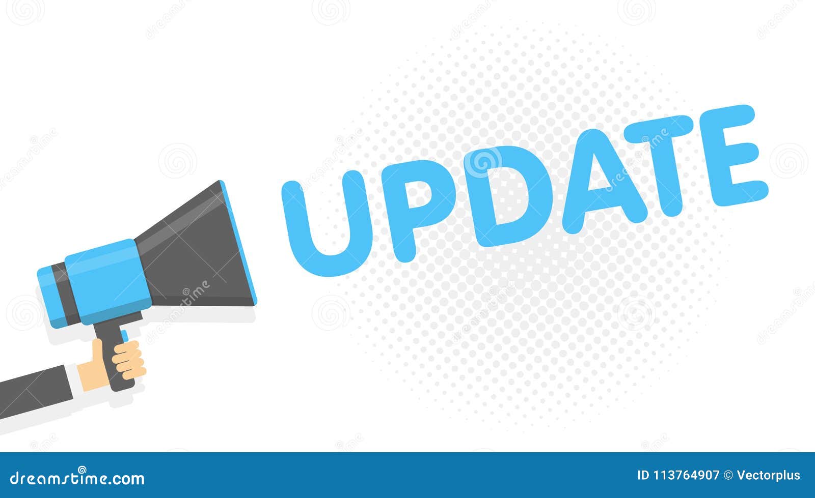 Hand Holding Megaphone with UPDATE Announcement Stock Illustration ... Hand Holding Megaphone with UPDATE Announcement Stock Illustration ...