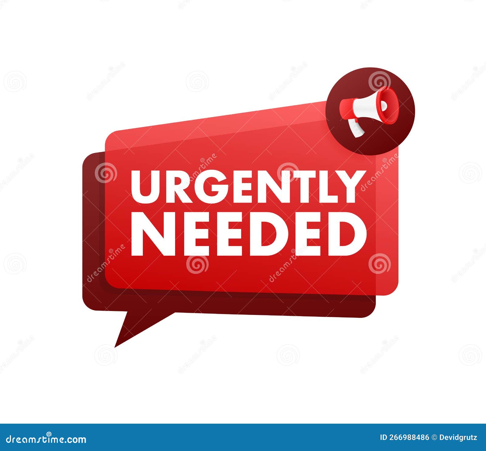 Hand Holding Megaphone with Urgently Needed. Megaphone Banner. Web ...