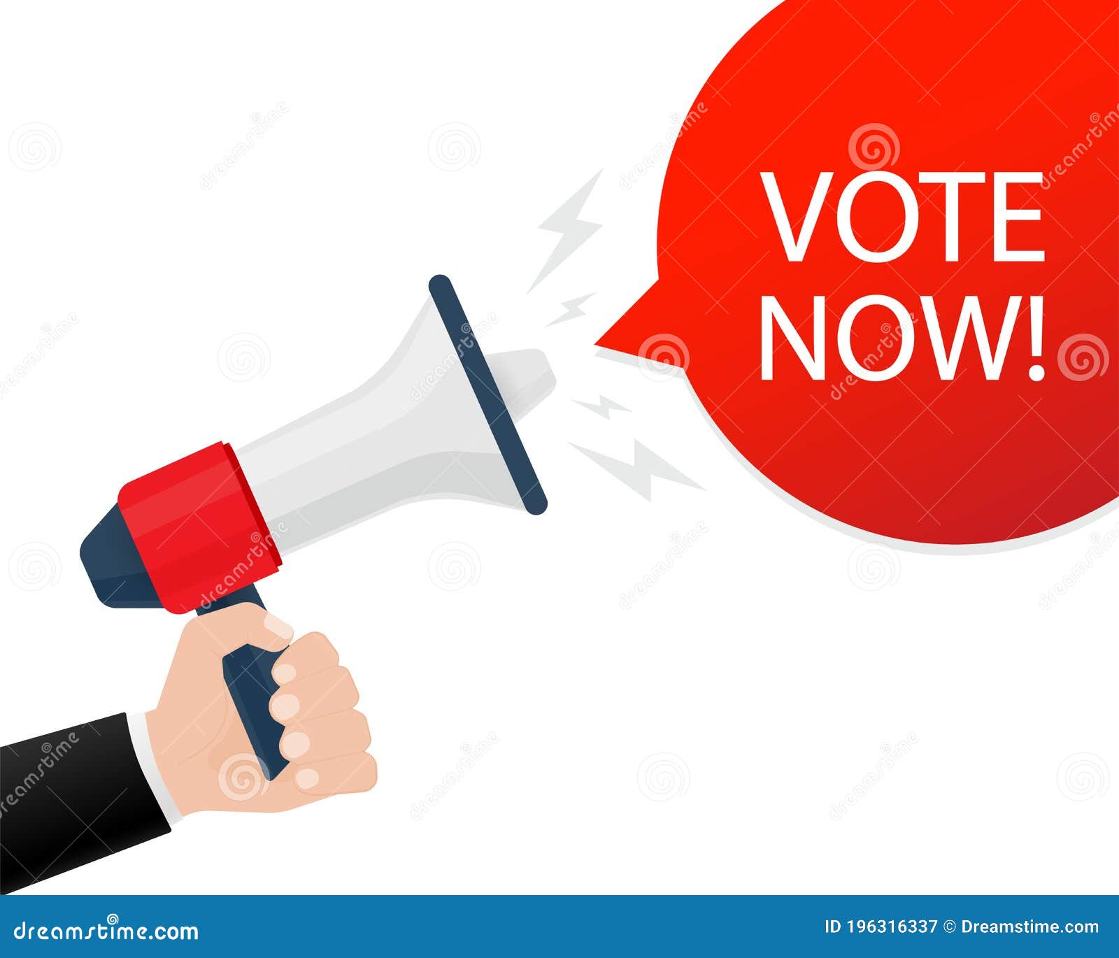 Megaphone With Vote Vector Illustration | CartoonDealer.com #76804974