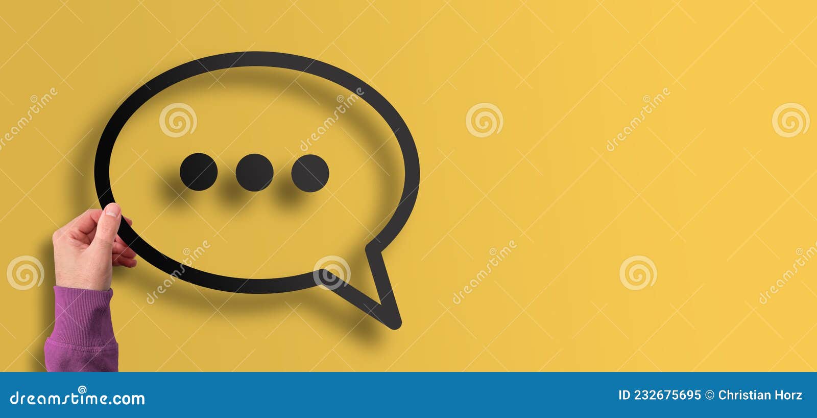 Hand Holding Message Symbol Stock Image - Image of conversation ...