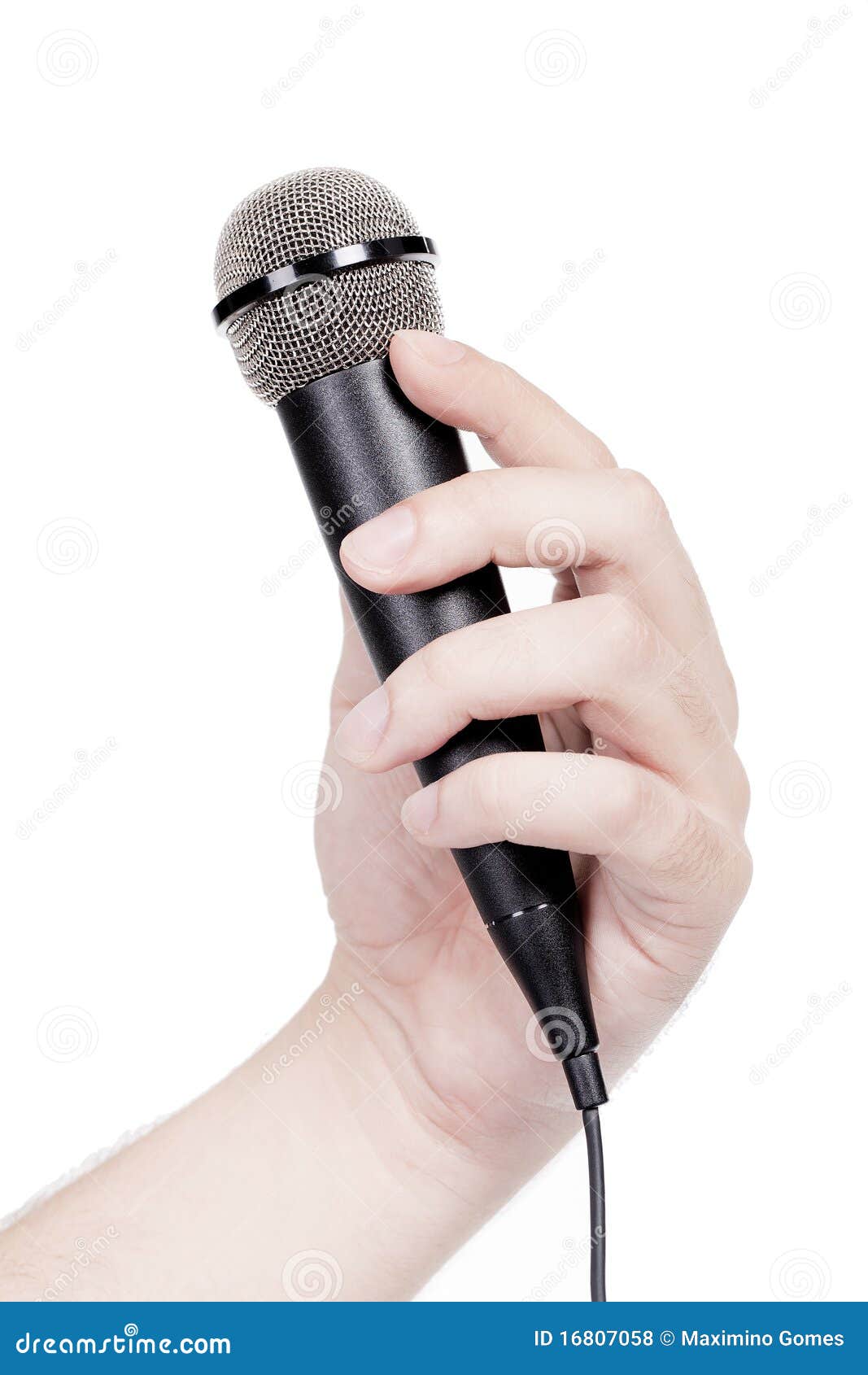 Hand Holding A Microphone Royalty Free Stock Photos - Image: 16807058