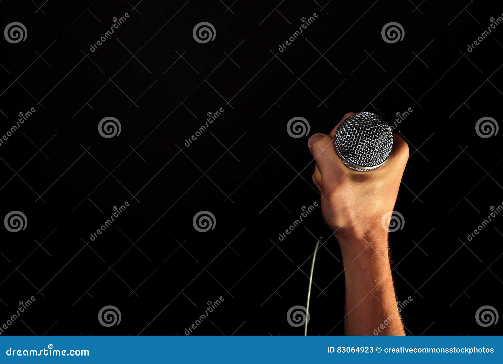 Hand Holding Microphone Picture. Image: 83064923