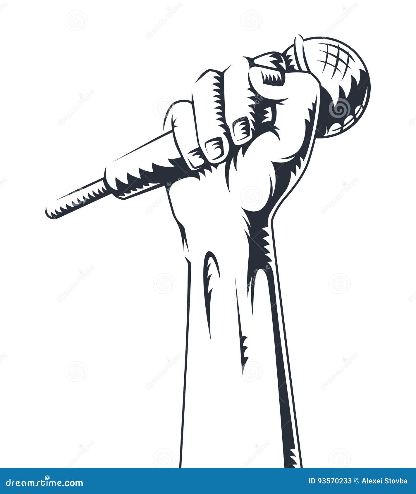 Microphone Fist Hand Comic Book Pop Art Cartoon | CartoonDealer.com ...