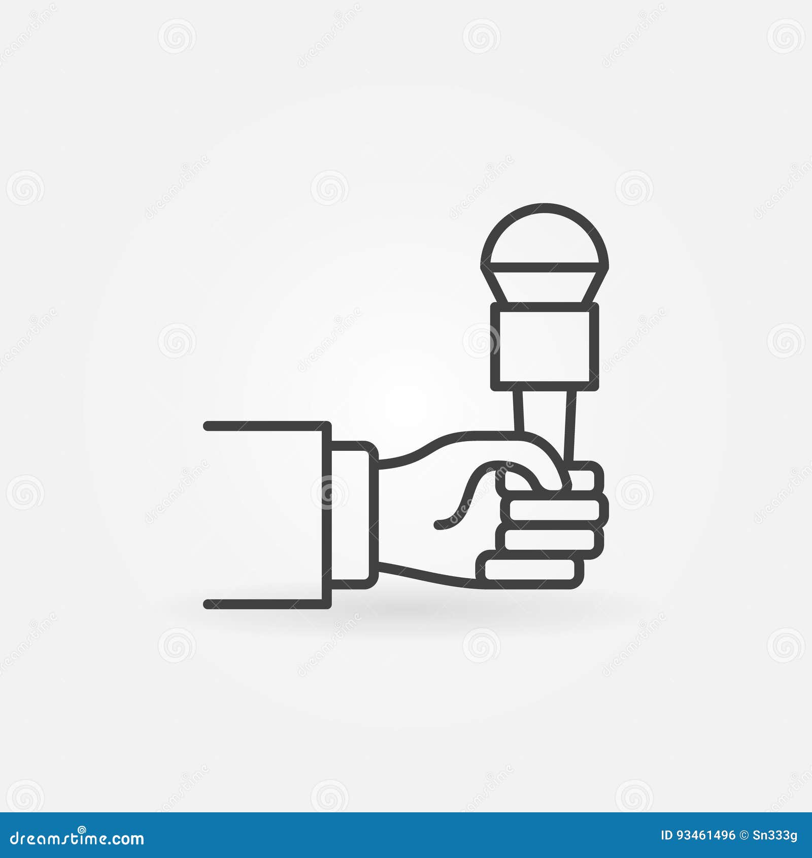 Hand Holding Microphone Icon Stock Vector - Illustration of holding ...