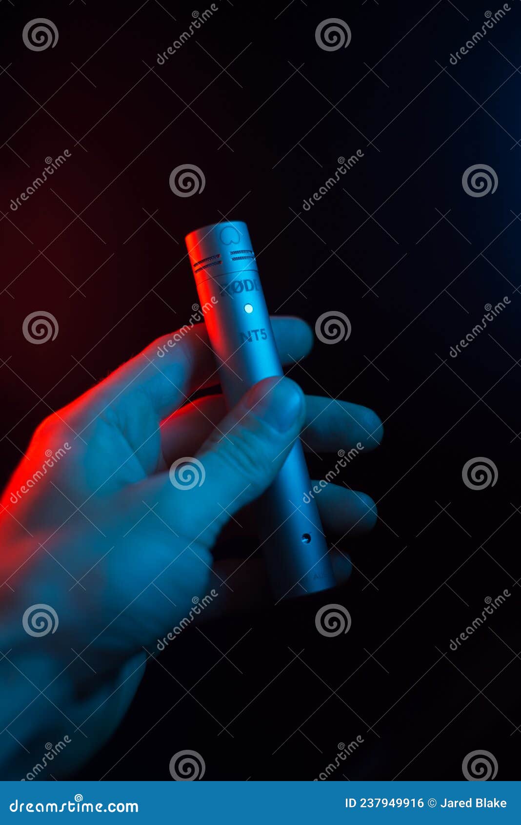 Hand Holding Microphone (Rode NT5 XLR Condenser Mic) Editorial Photo ...