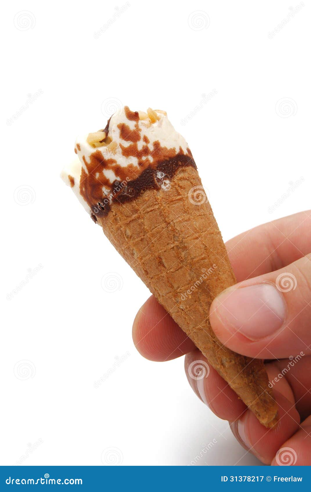 Hand Holding a Mini Chocolate Flavor Ice Cream Stock Image - Image of ...