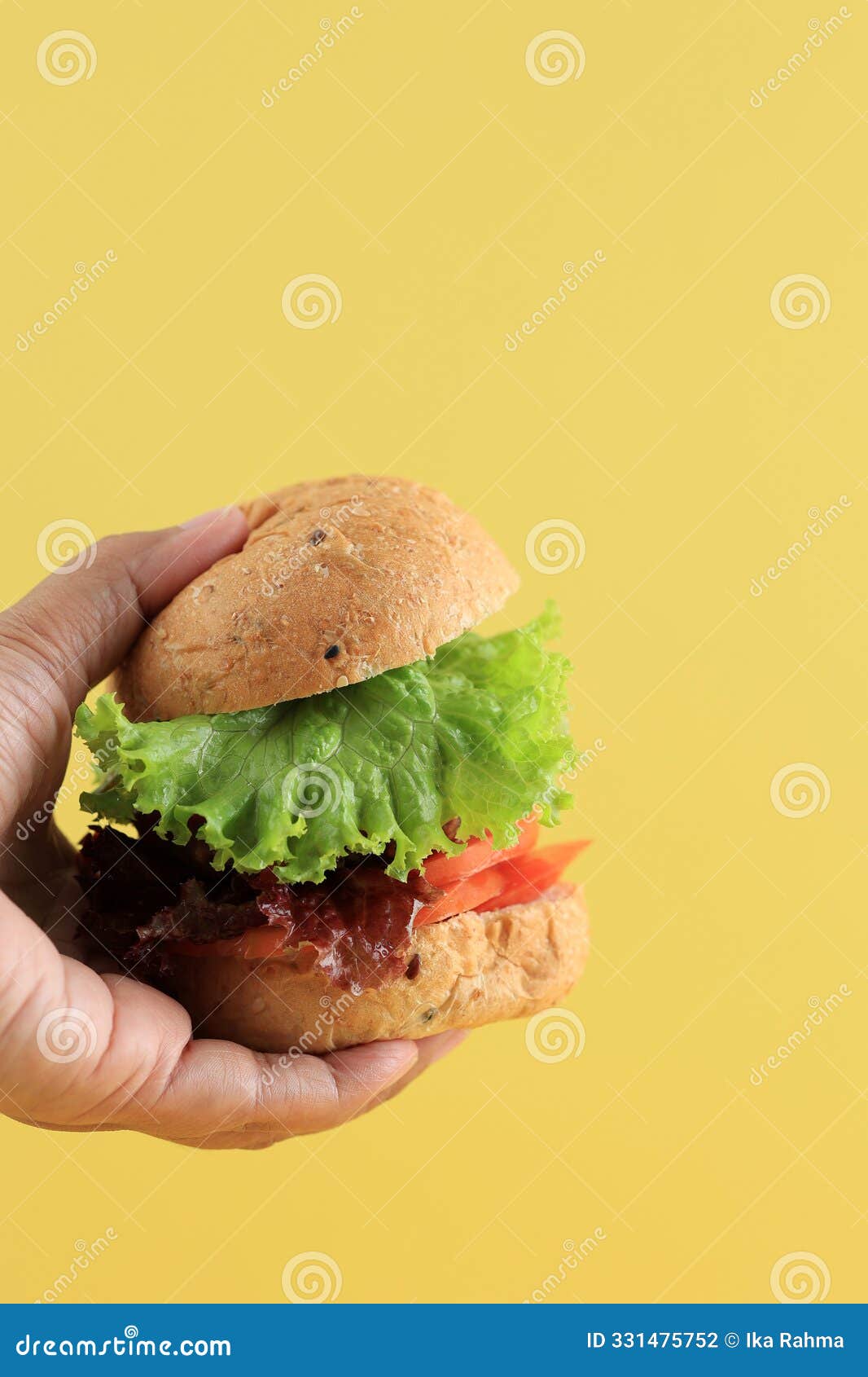 Hand Holding Mini Hamburger Stock Photo - Image of lettuce, hamburger ...