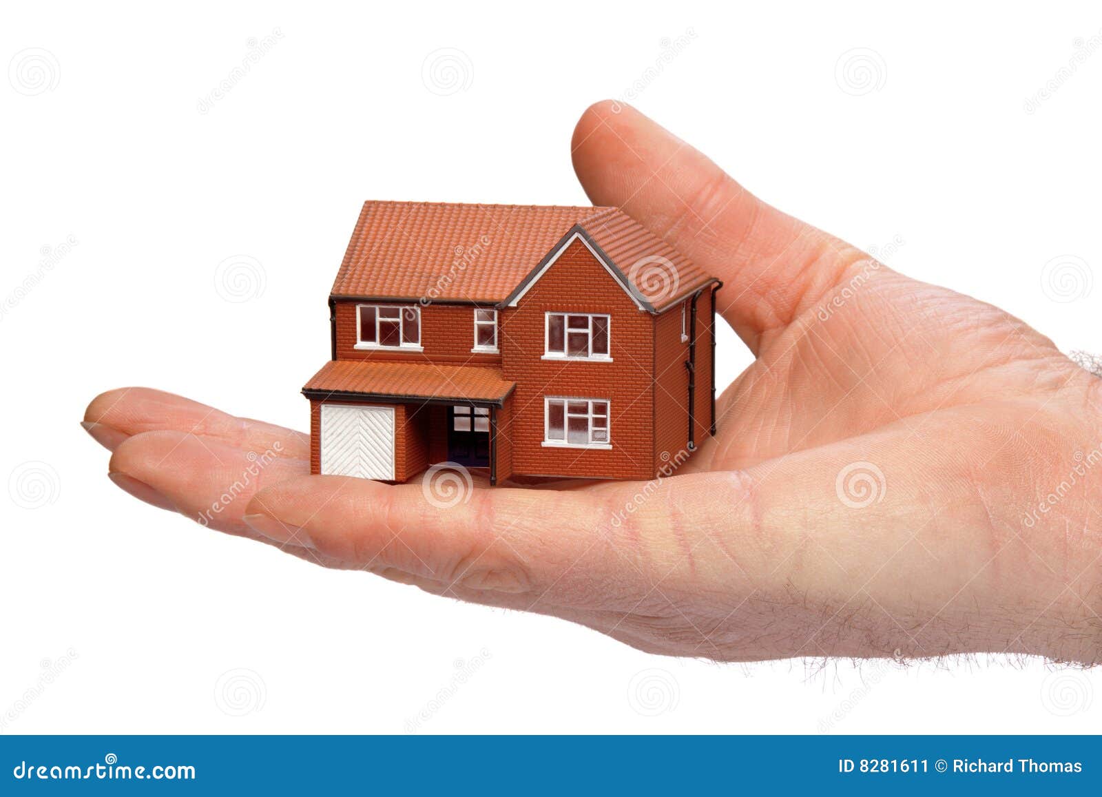 Hand Holding a Miniature House Stock Image - Image of residential ...