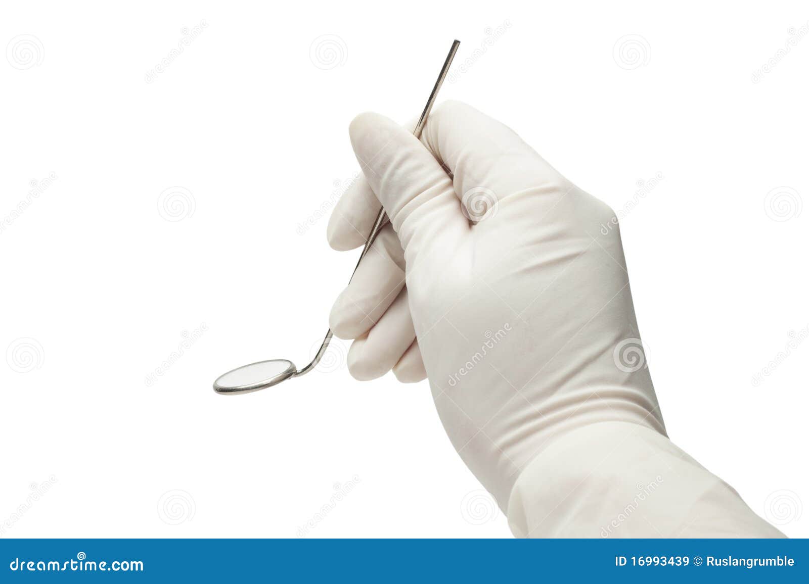 Hand Holding Mirror. Dentist Examination Stock Image - Image of health ...