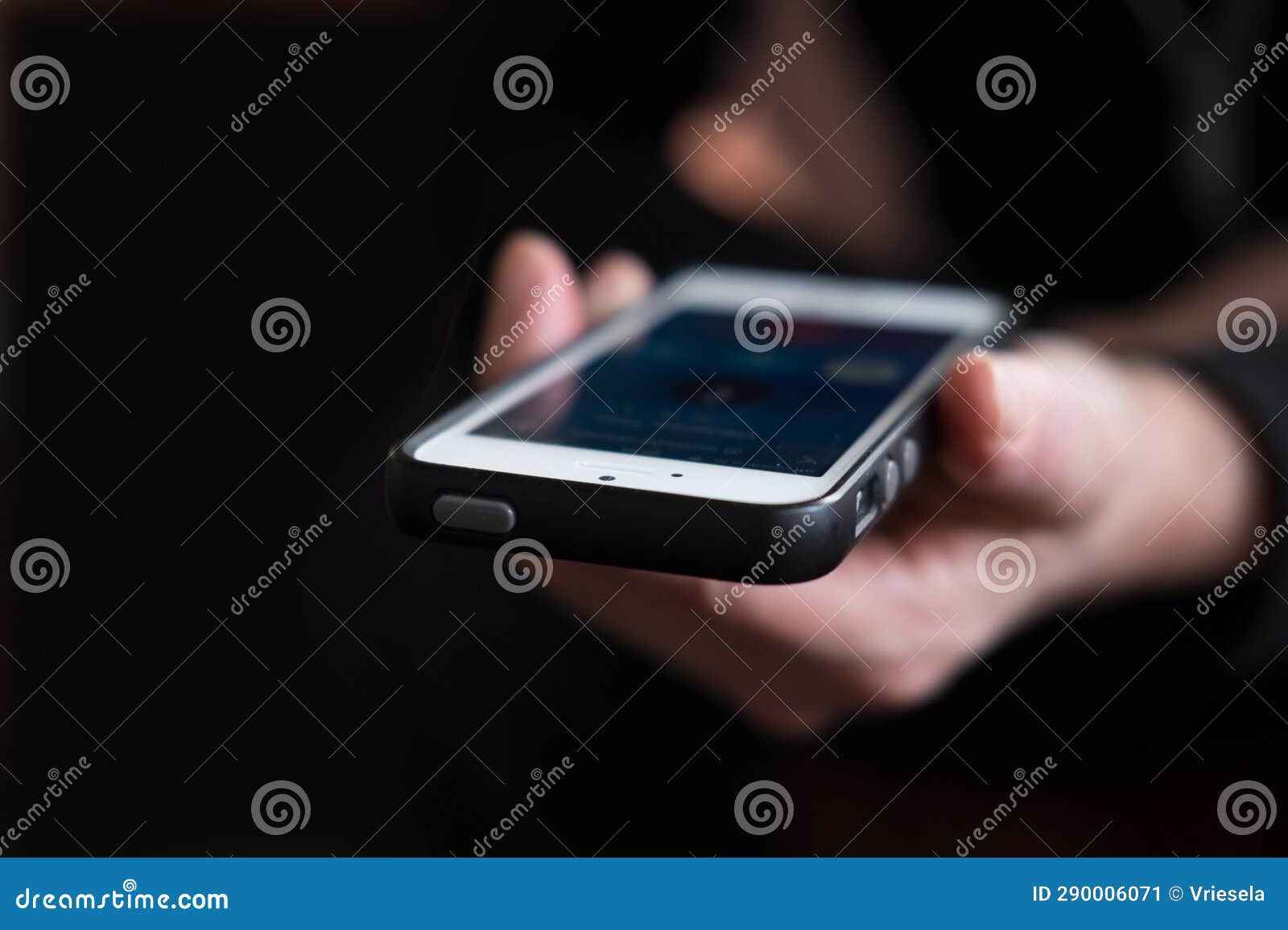 Hand Holding Mobile in the Direction of the Camera Stock Image - Image ...
