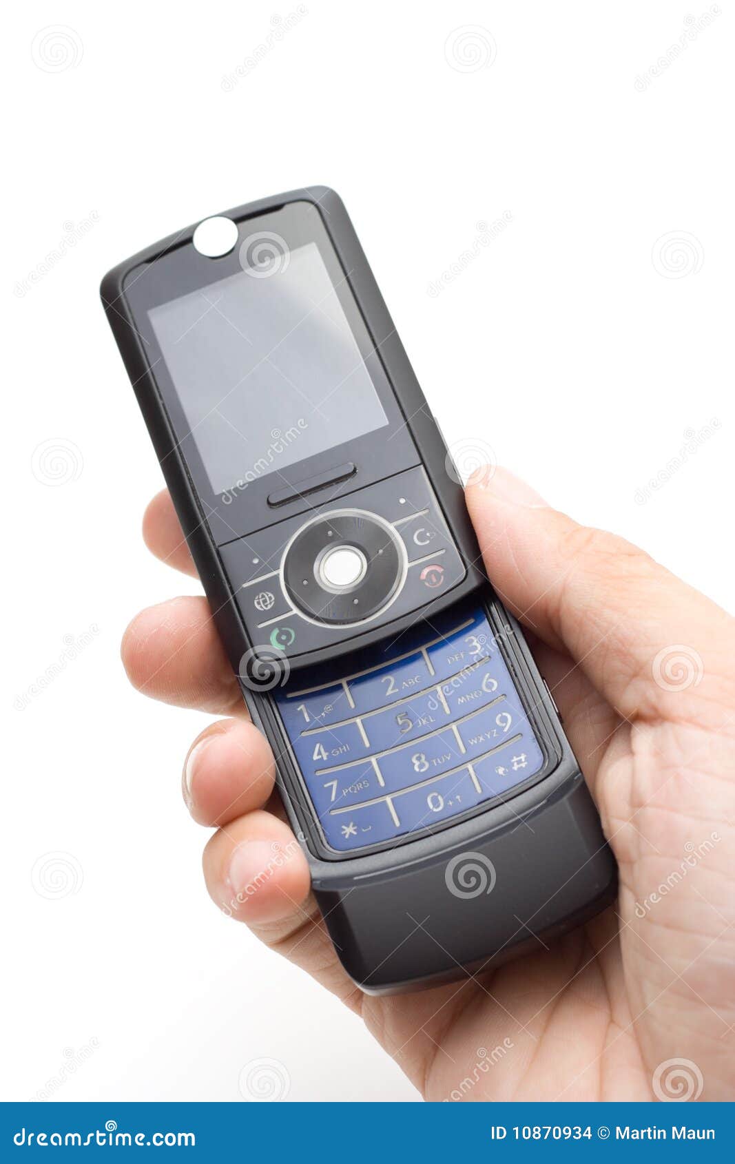 Hand Holding Mobile Phone stock photo. Image of cellphone - 10870934