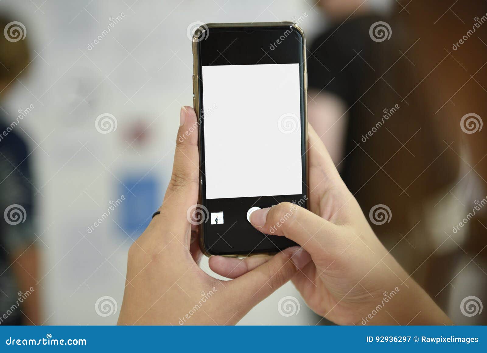 Hand Holding Mobile Phone Snap Taking Photo Stock Image - Image of ...