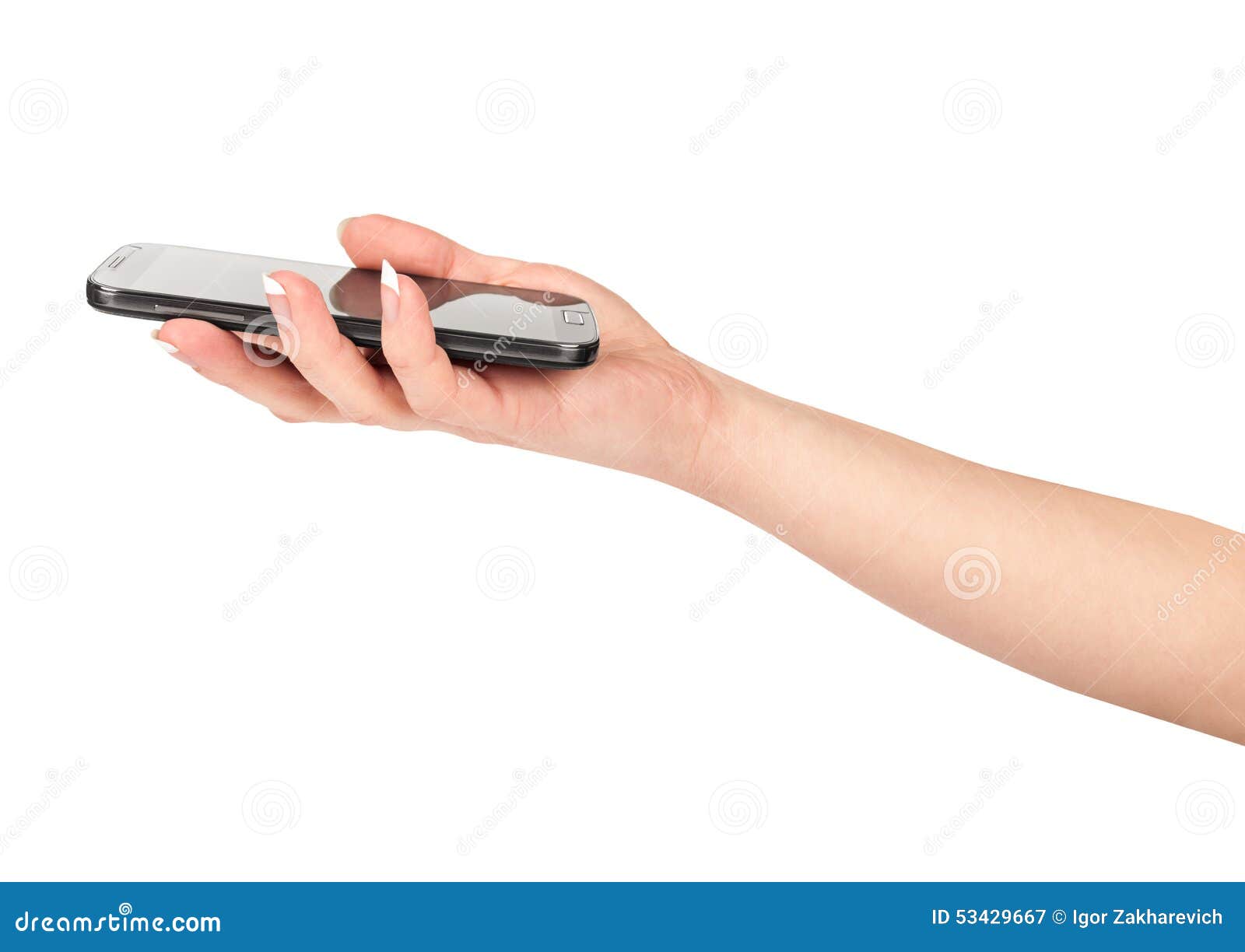 Hand Holding Mobile Smart Phone Stock Image - Image of message, modern ...