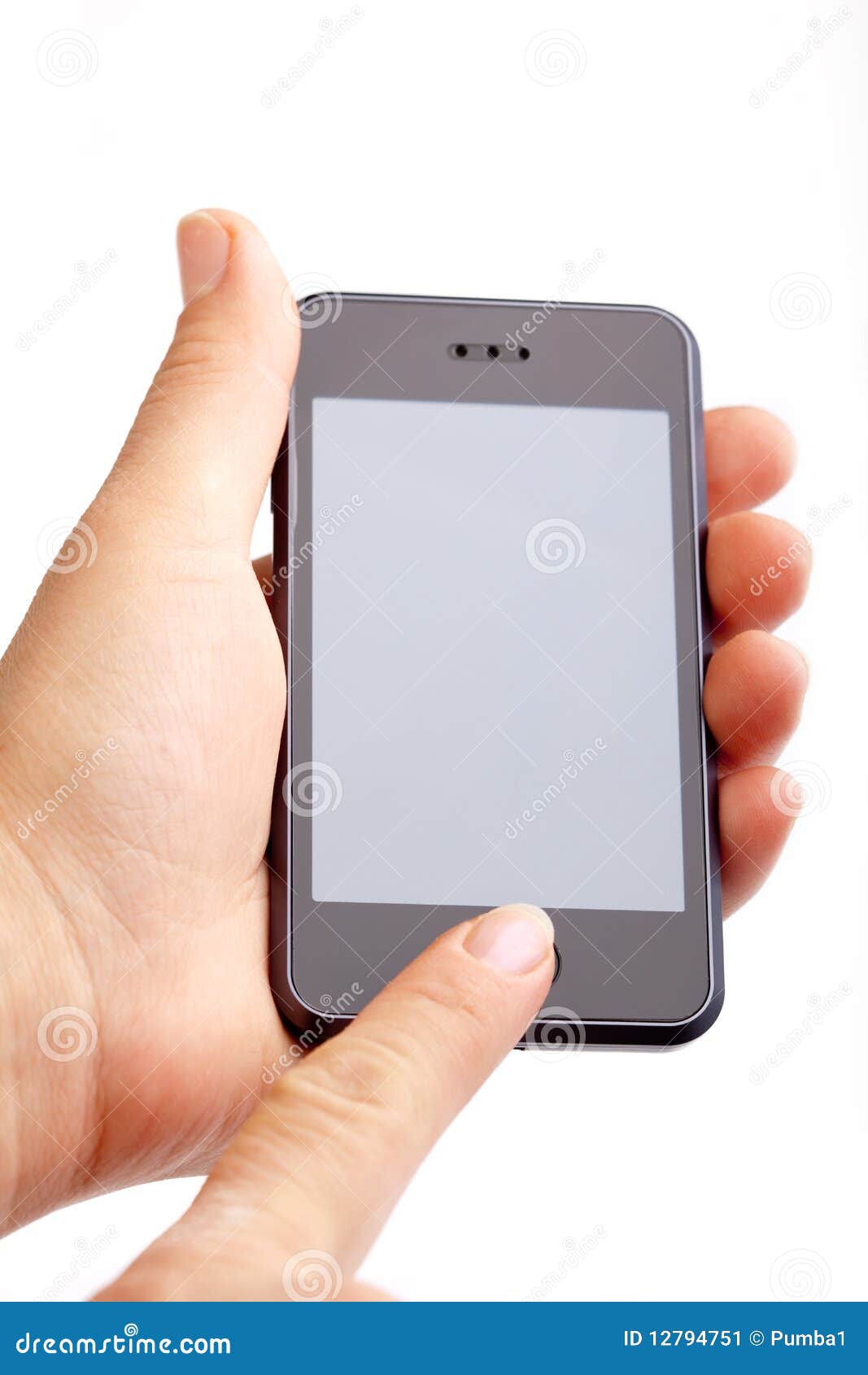 Hand Holding Modern Smart Phone Stock Image - Image of message, contact ...