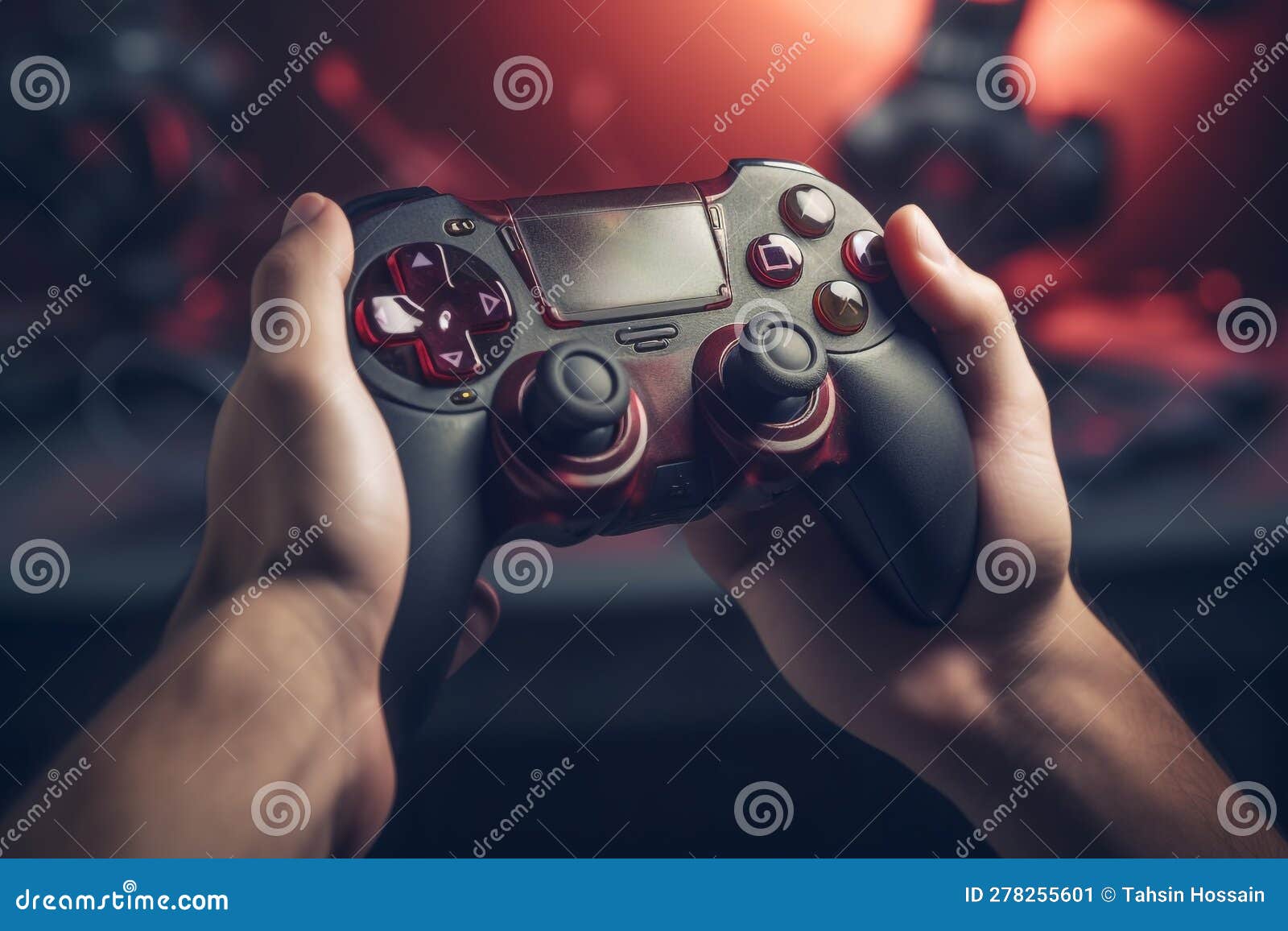 Hand Holding Modern Technology and Gaming Concept - Young Man Using VR ...