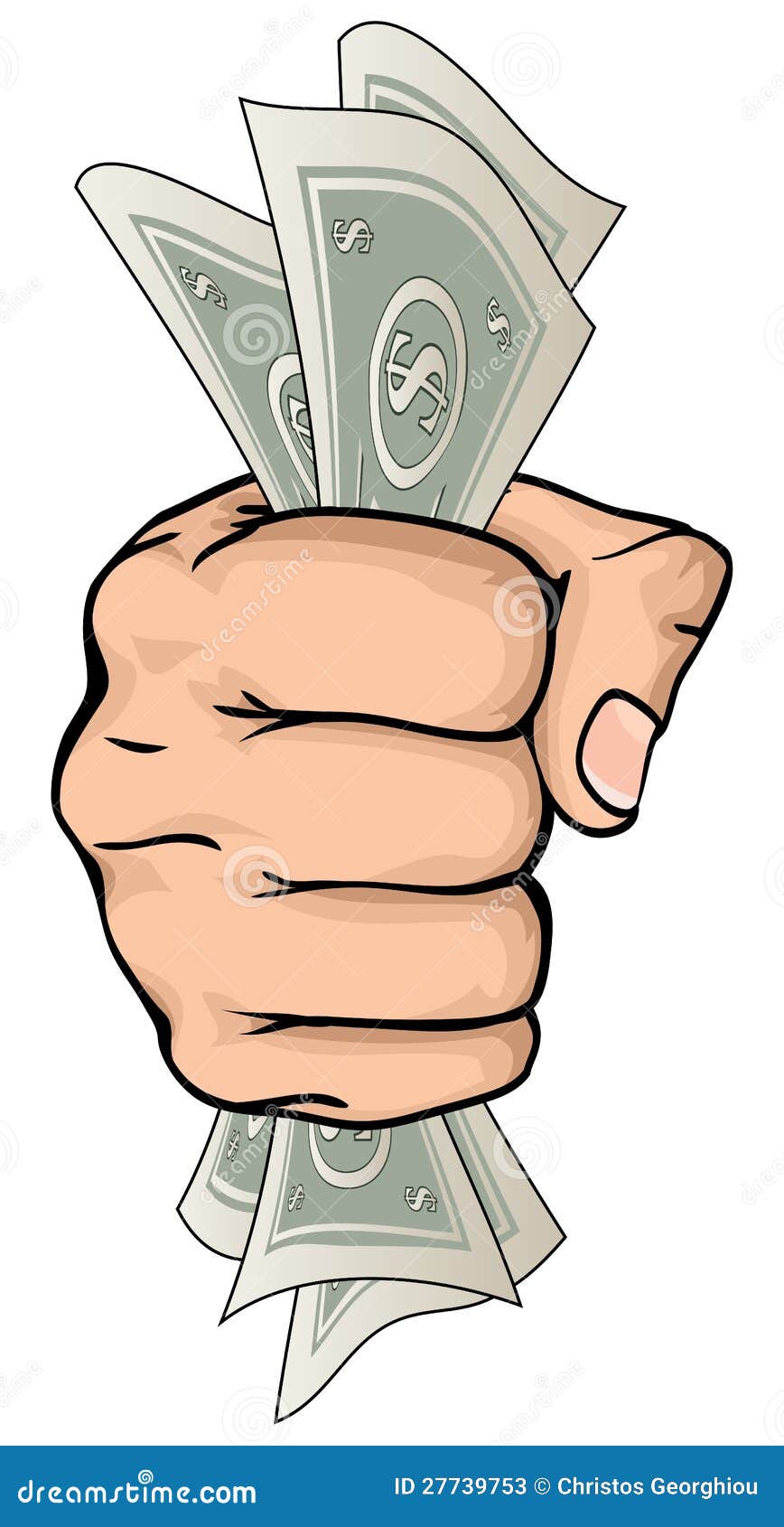 Hand holding money drawing stock vector. Illustration of paying - 27739753