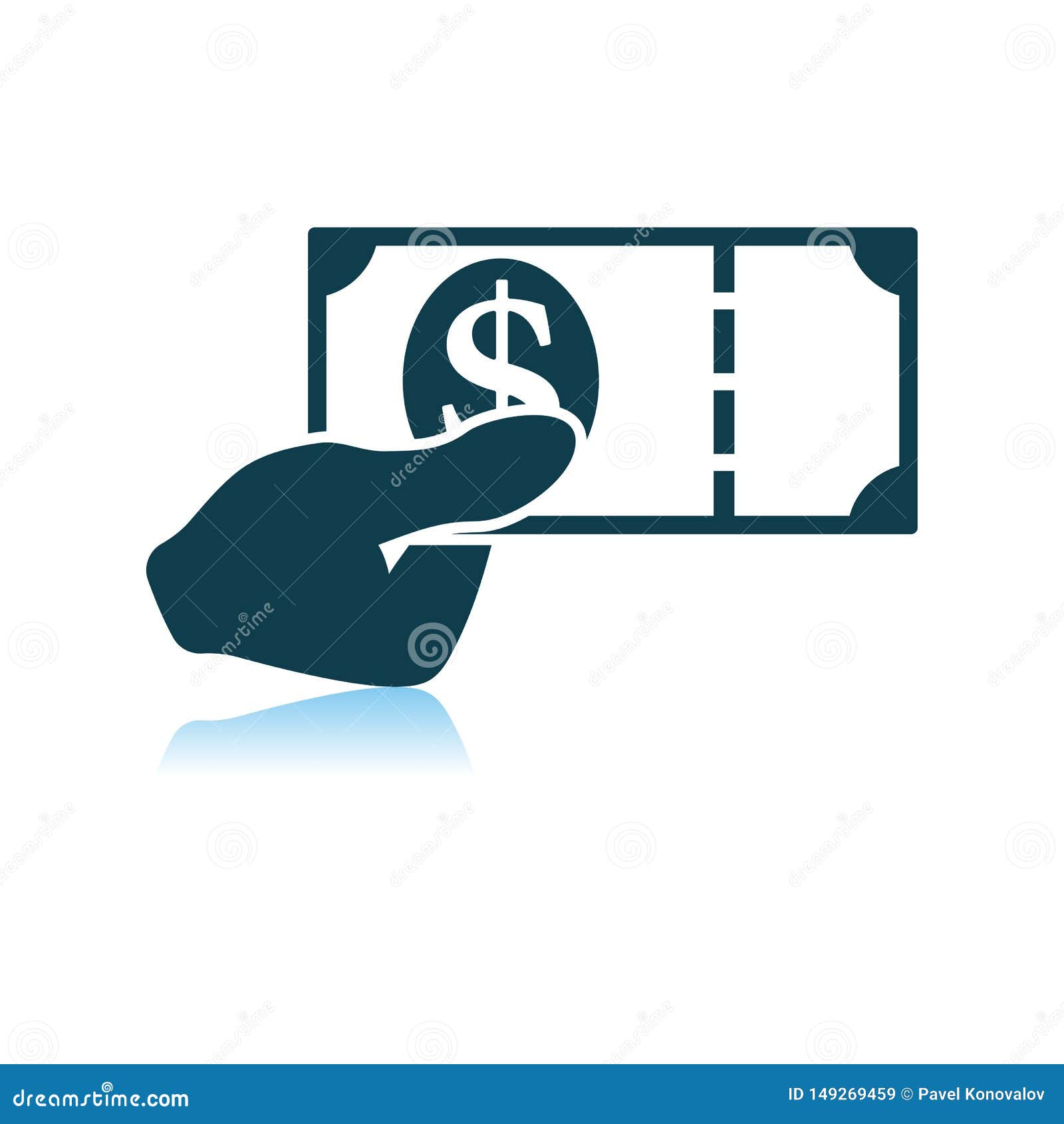 Hand Holding Money Icon stock vector. Illustration of economy - 149269459