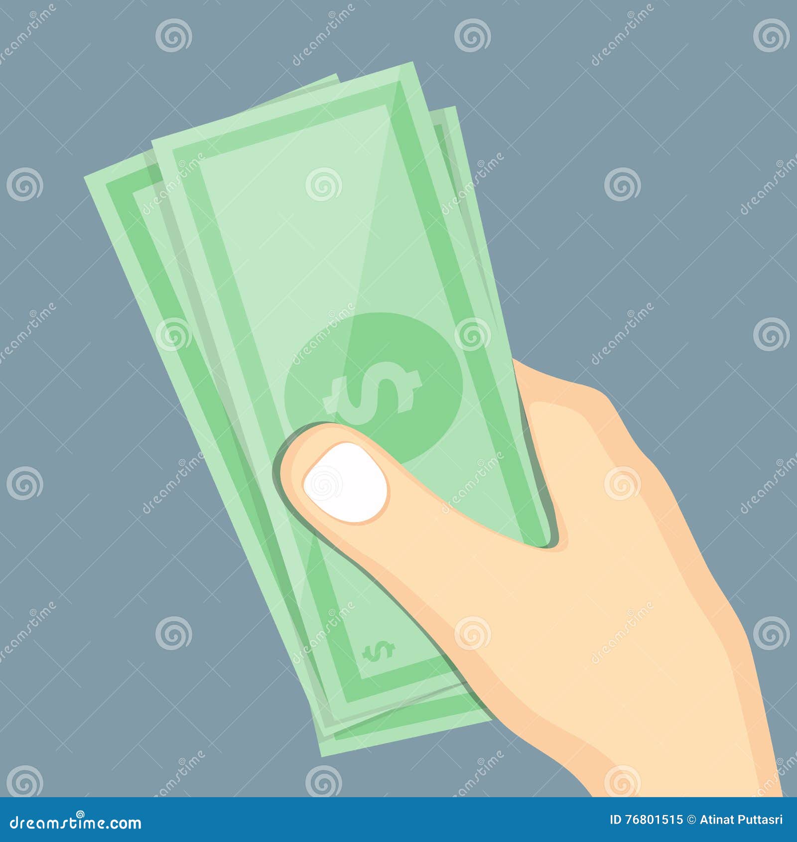 Hand Holding Money Vector Design . Stock Vector - Illustration of ...