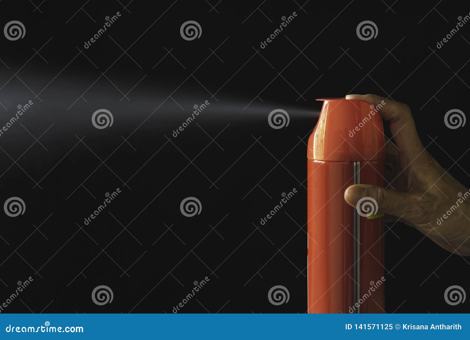 Hand Holding Mosquito Spray. Human Using Mosquito Spray from Bottle ...