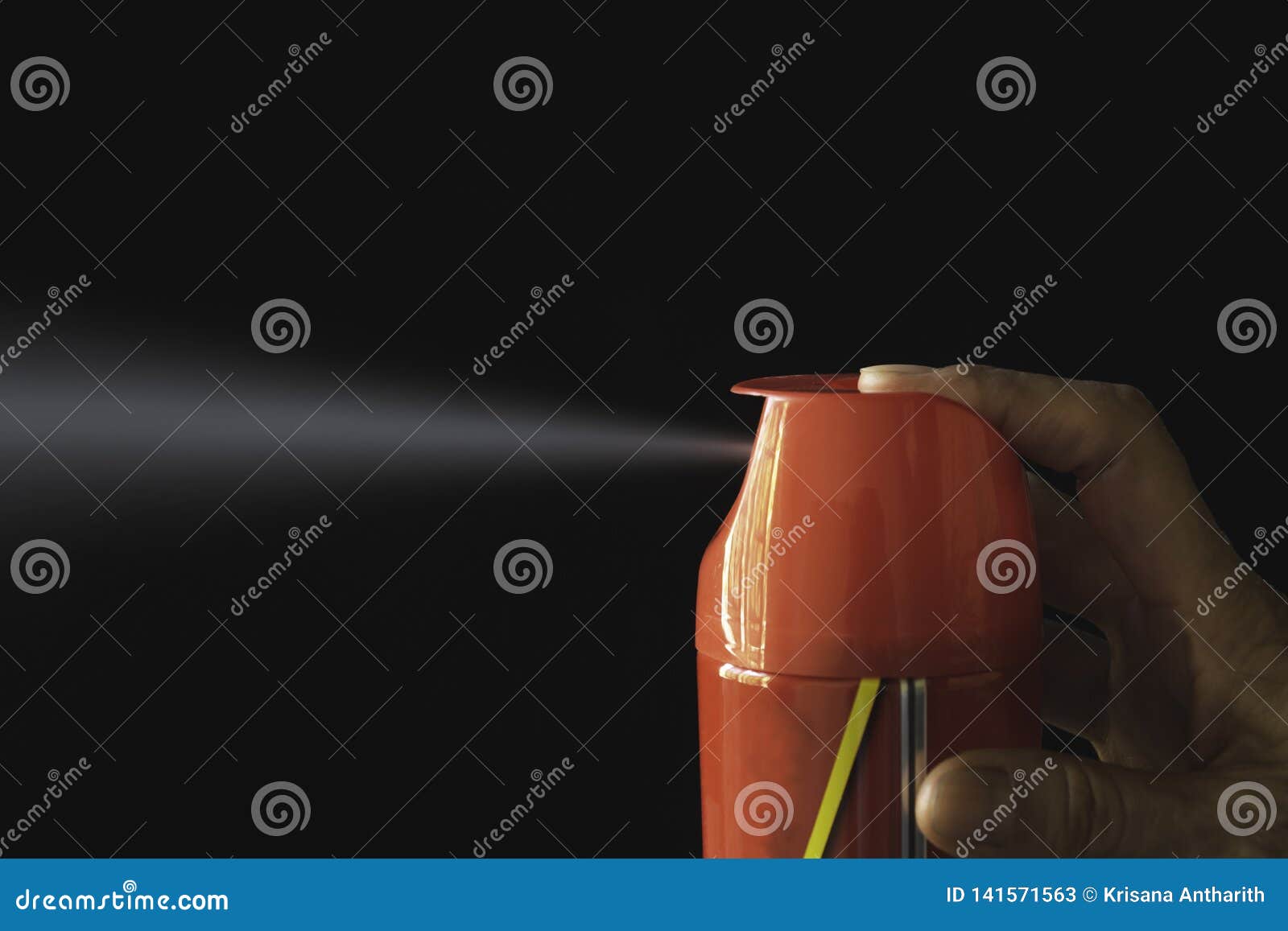 Hand Holding Mosquito Spray. Human Using Mosquito Spray from Bottle ...