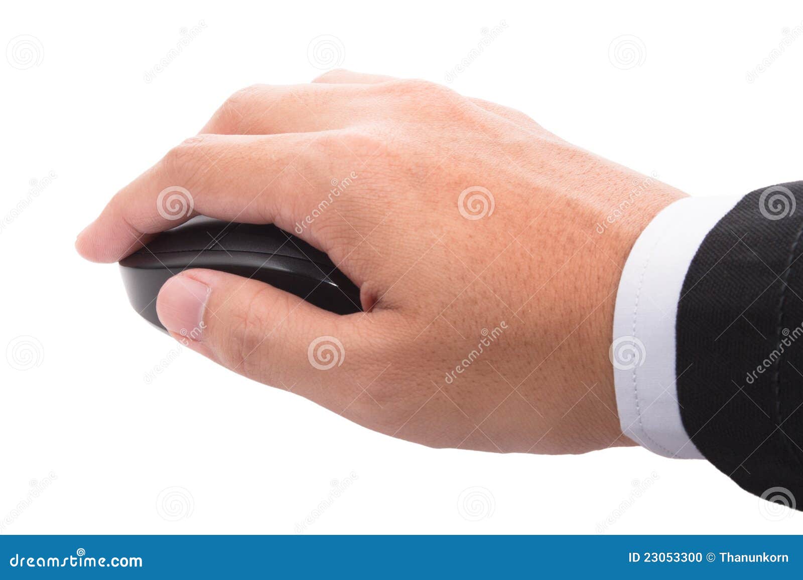Hand holding mouse stock photo. Image of isolated, black - 23053300