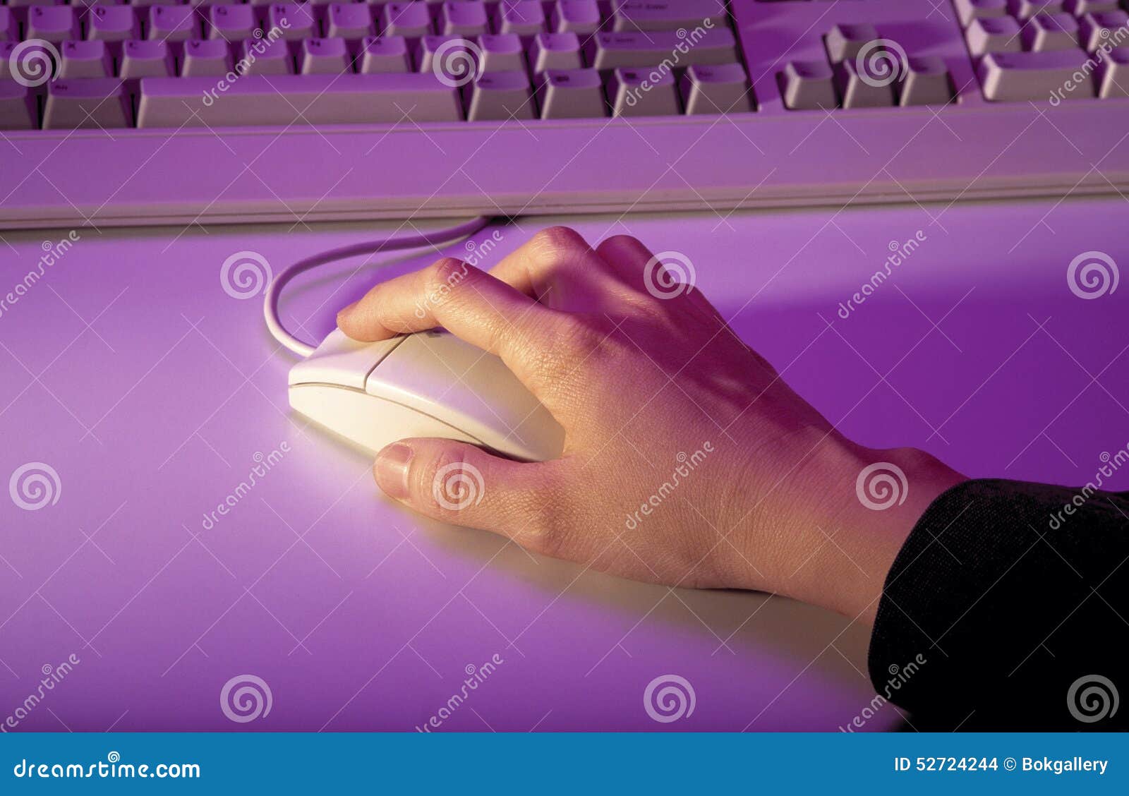 Hand Holding Mouse and Keyboard Stock Photo - Image of communications ...
