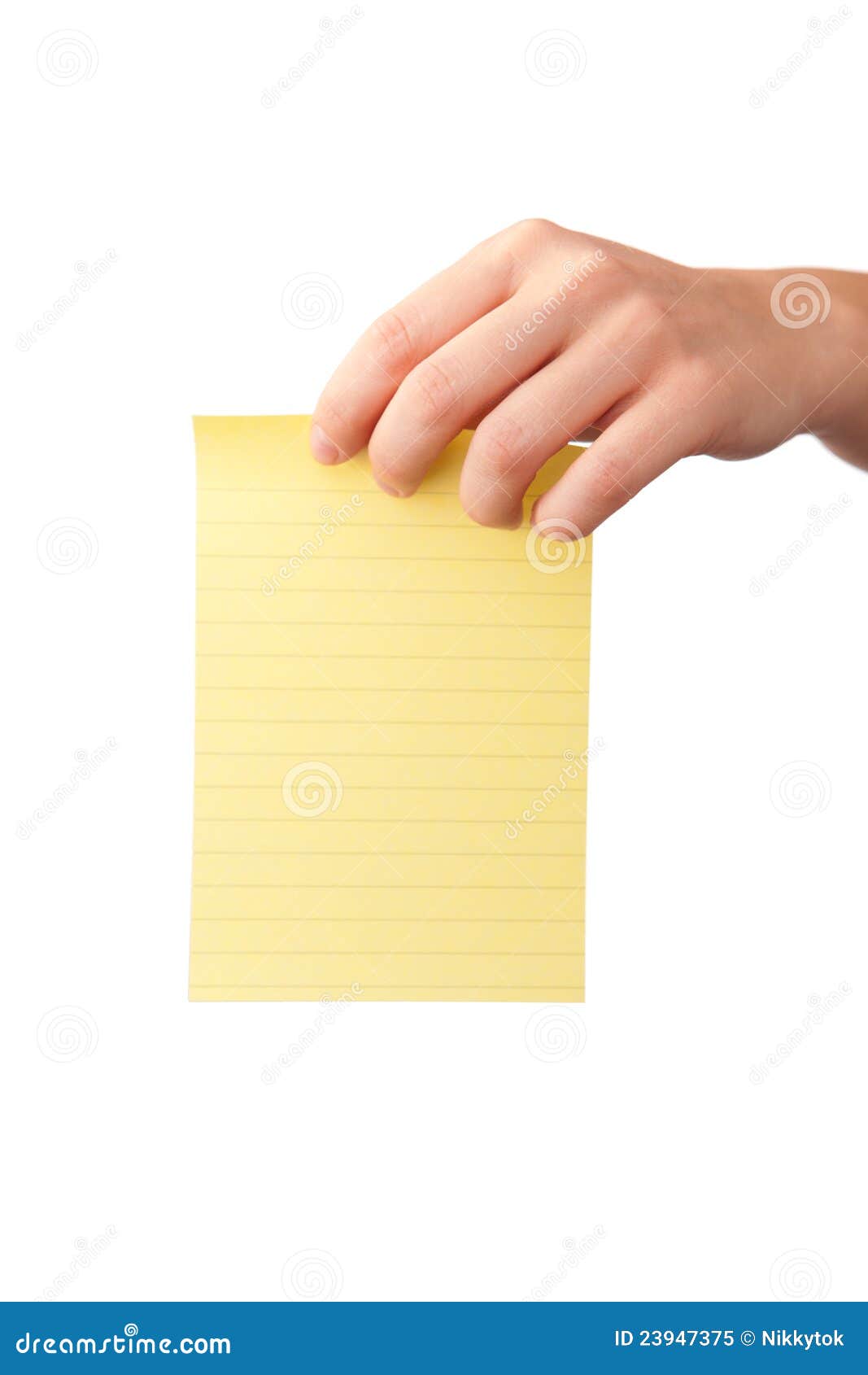 Hand holding note paper stock image. Image of communication - 23947375