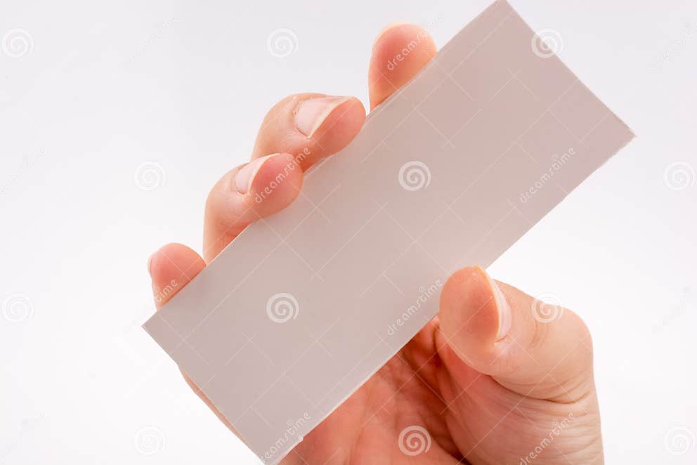 Hand holding a note paper stock image. Image of blank - 145711181