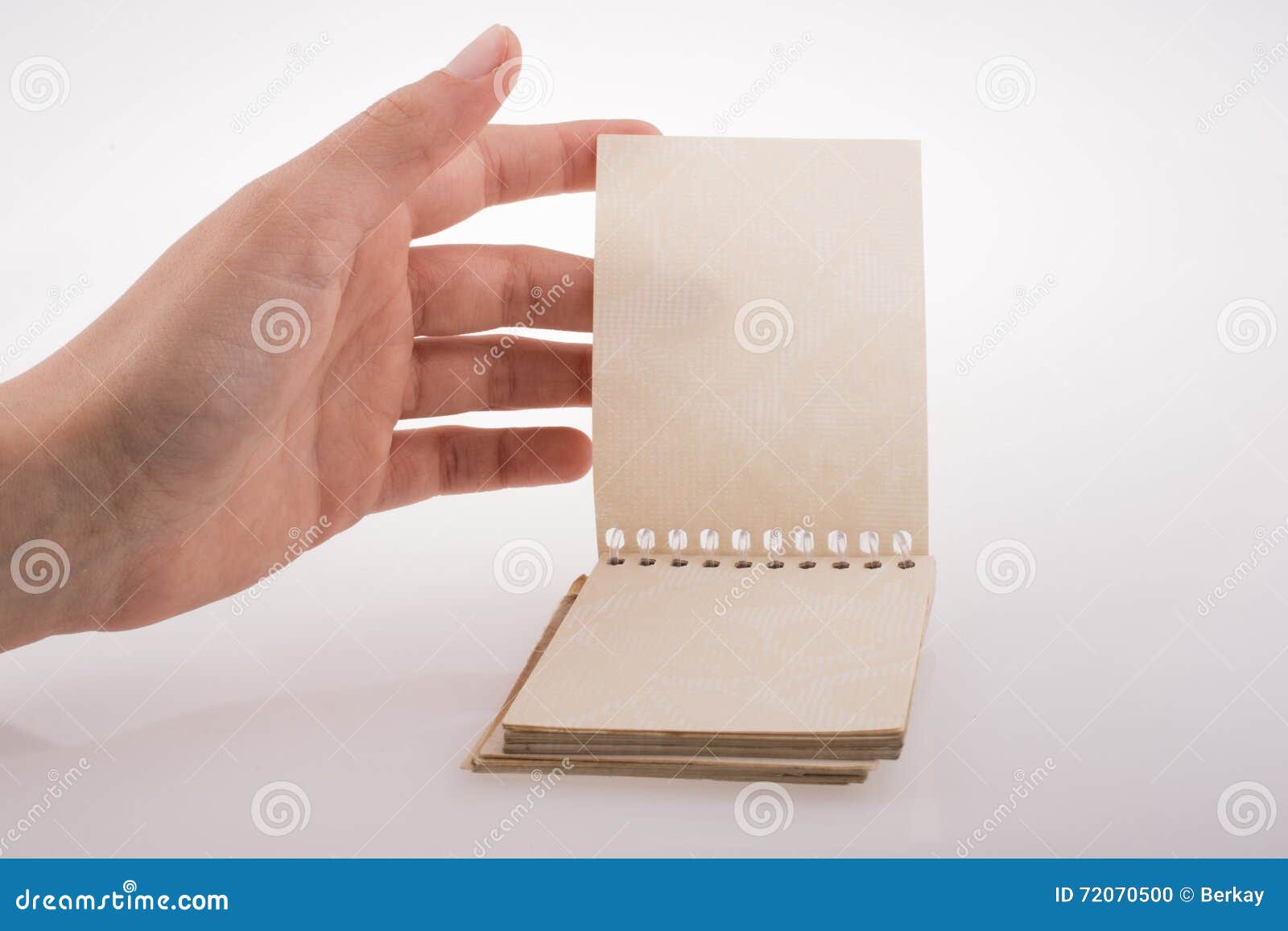 Hand holding a notebook stock photo. Image of holding - 72070500