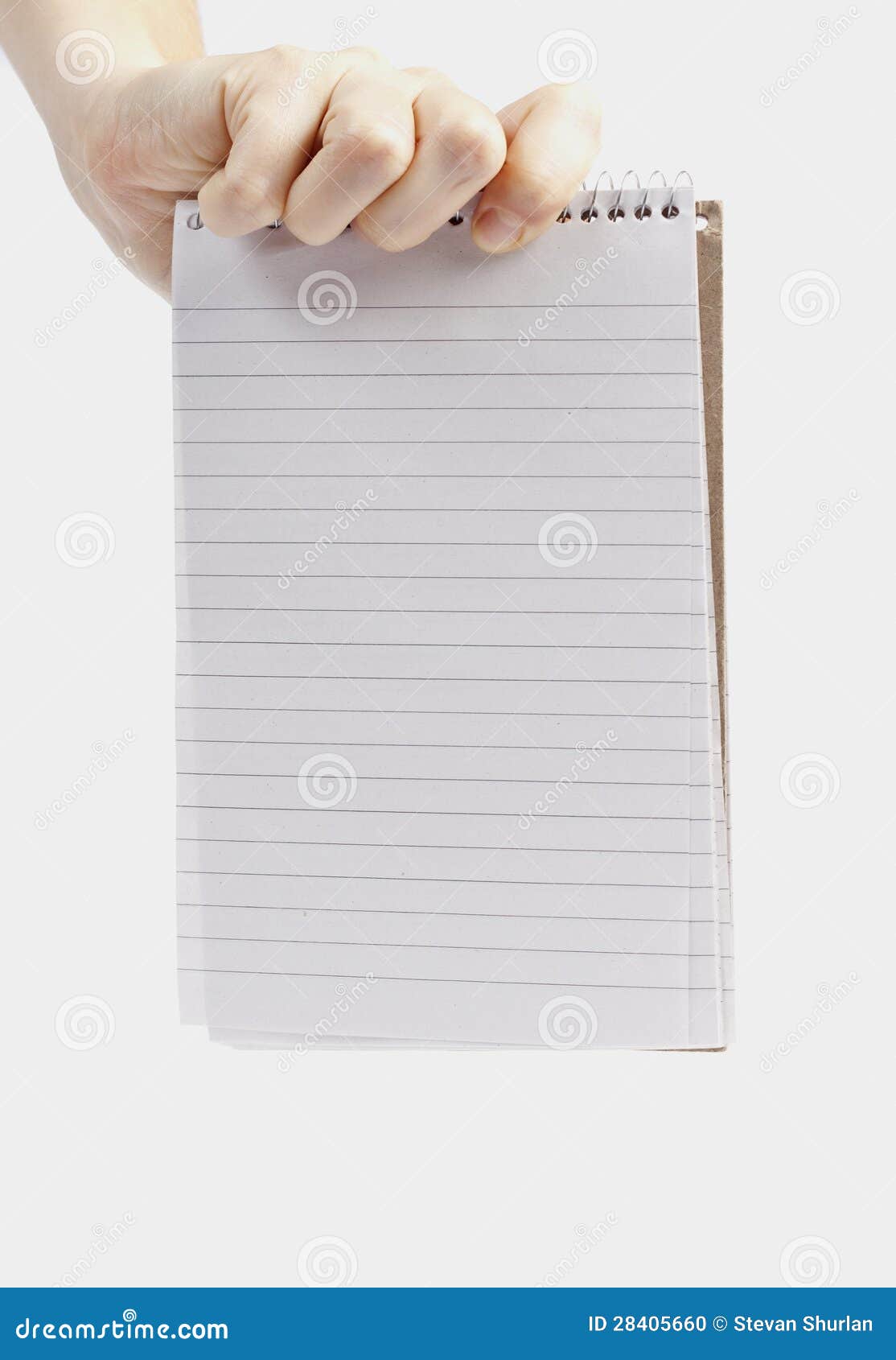 Hand holding notepad stock photo. Image of open, hand - 28405660