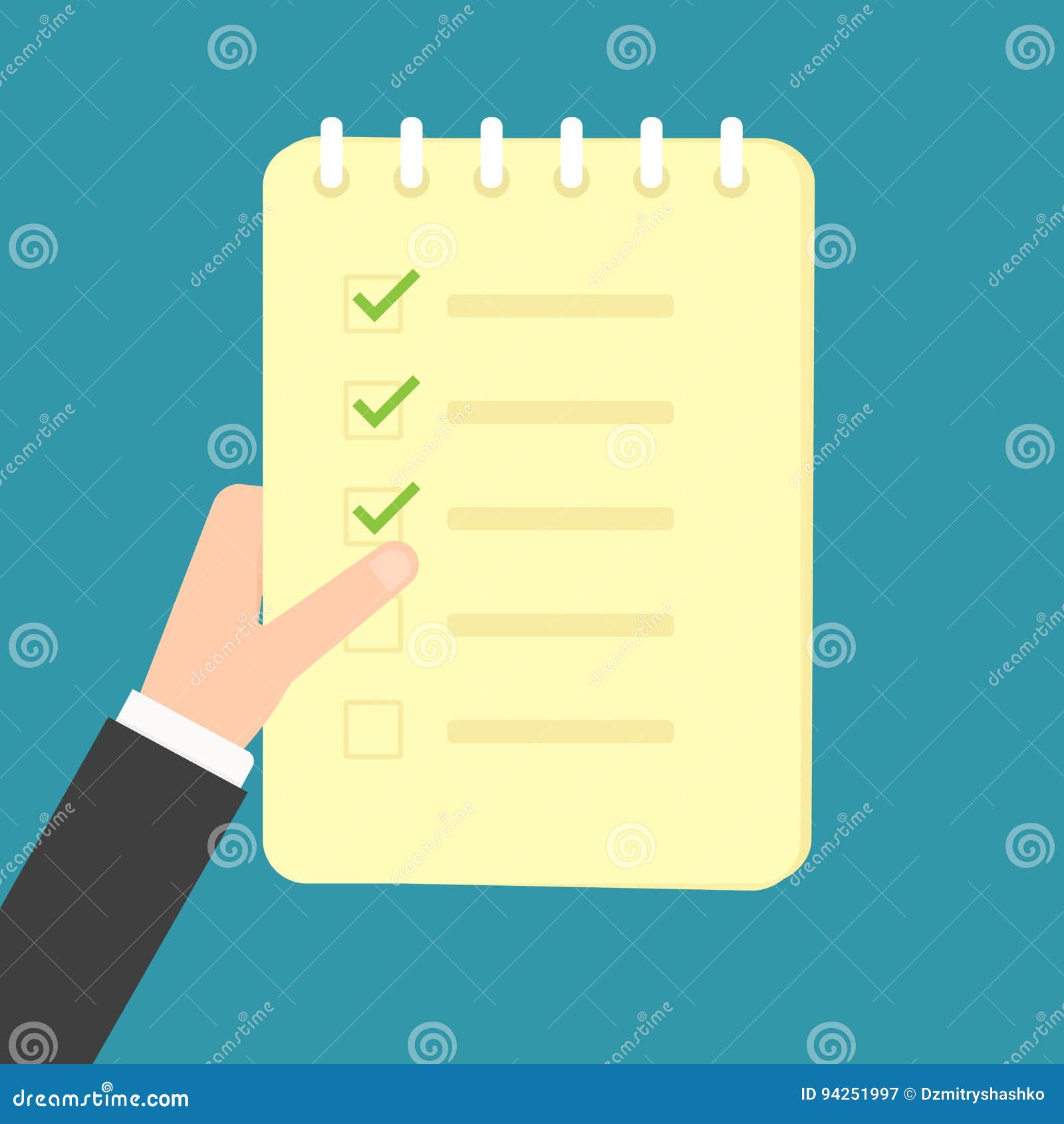 Hand Holding Notepad Checklist Stock Vector - Illustration of ... Hand Holding Notepad Checklist Stock Vector - Illustration of ...