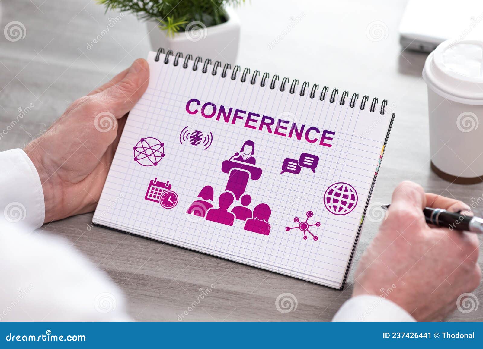 Conference Concept on a Notepad Stock Image - Image of conference ...