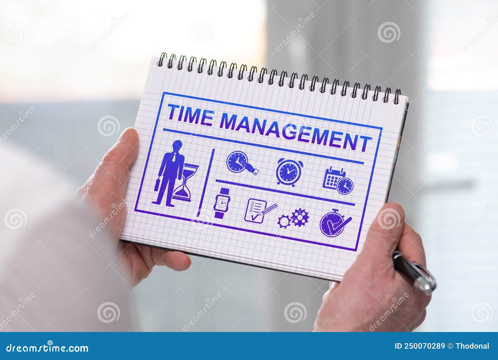 Time Management Concept on a Notepad Stock Image - Image of plan ...