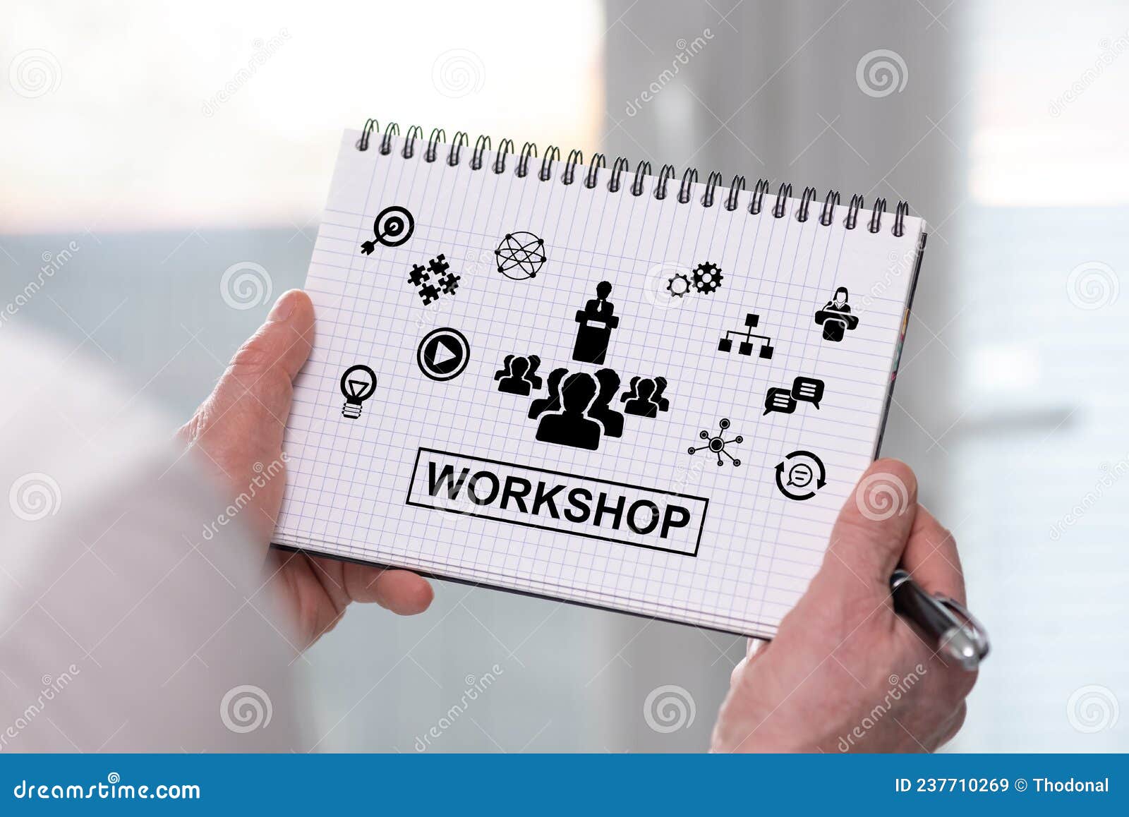 Workshop Concept on a Notepad Stock Image - Image of conference ...